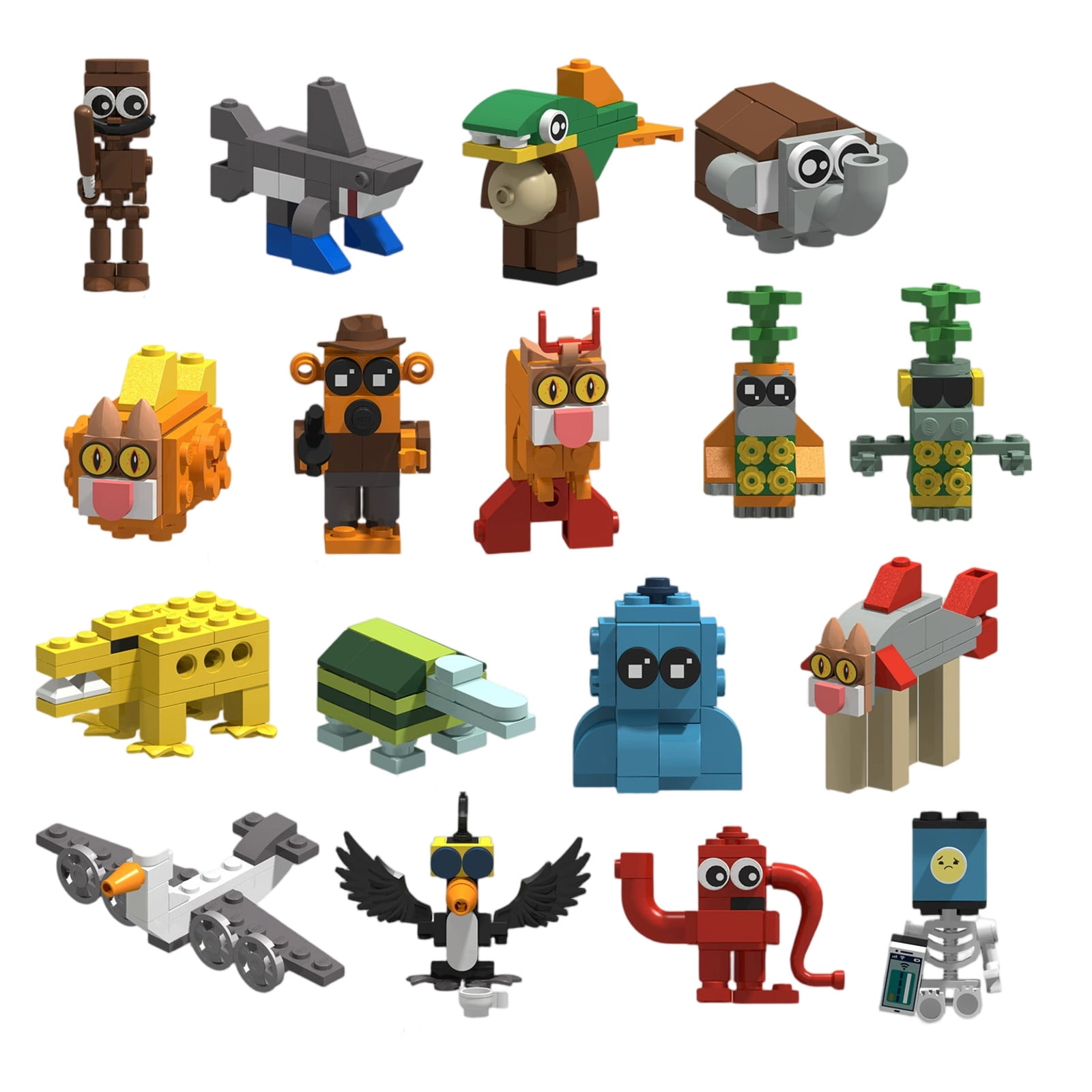 Italian Brainrot Building Blocks Set (17 Set), Italian Brainrot Toy ...