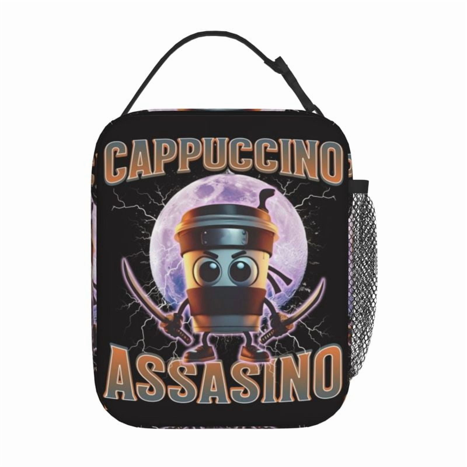Italian Brainrot Cappuccino Assasino Insulated Lunch Bag Large Capacity ...