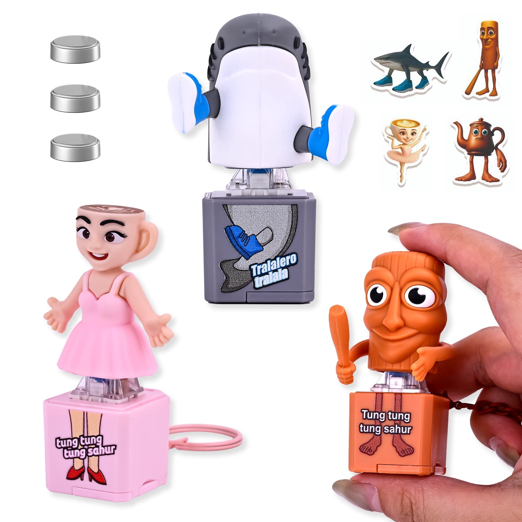 Italian Brainrot Clicker Fidget Keychain with Sound and LED Light ...