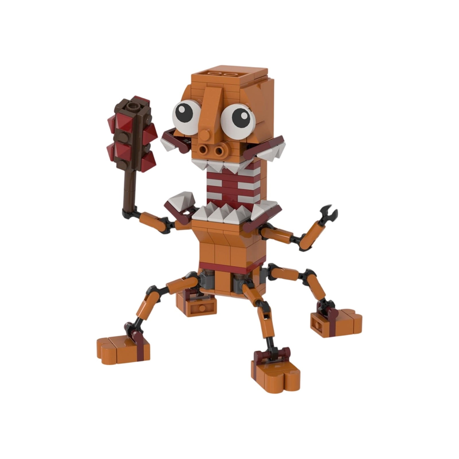 Italian Brainrot Crazy Stick Man AI Building Blocks, 5.12" AI Animal ...