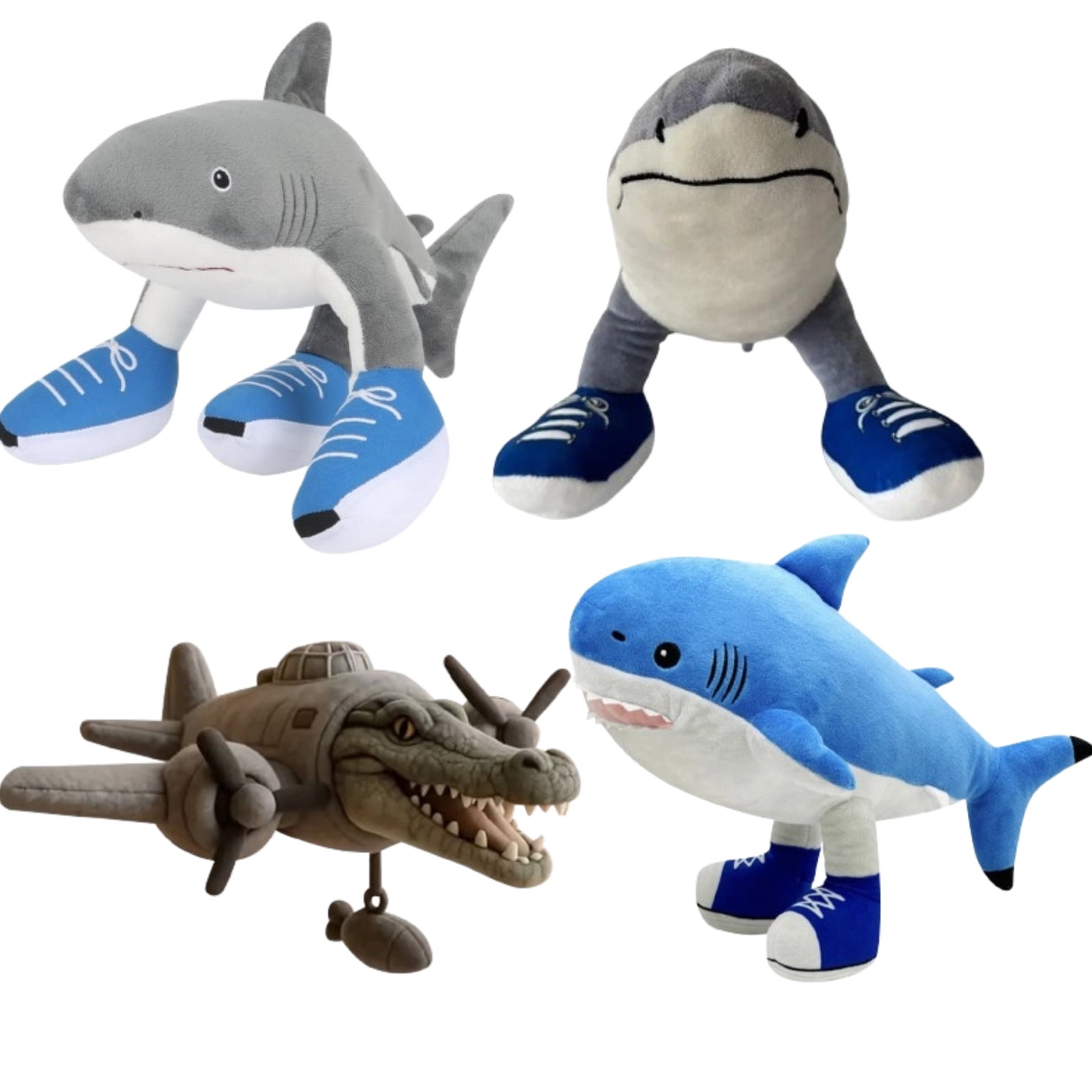 Italian Brainrot Figure Shark Plush, 15"×12" Shark Plush Pillows, Ideal ...