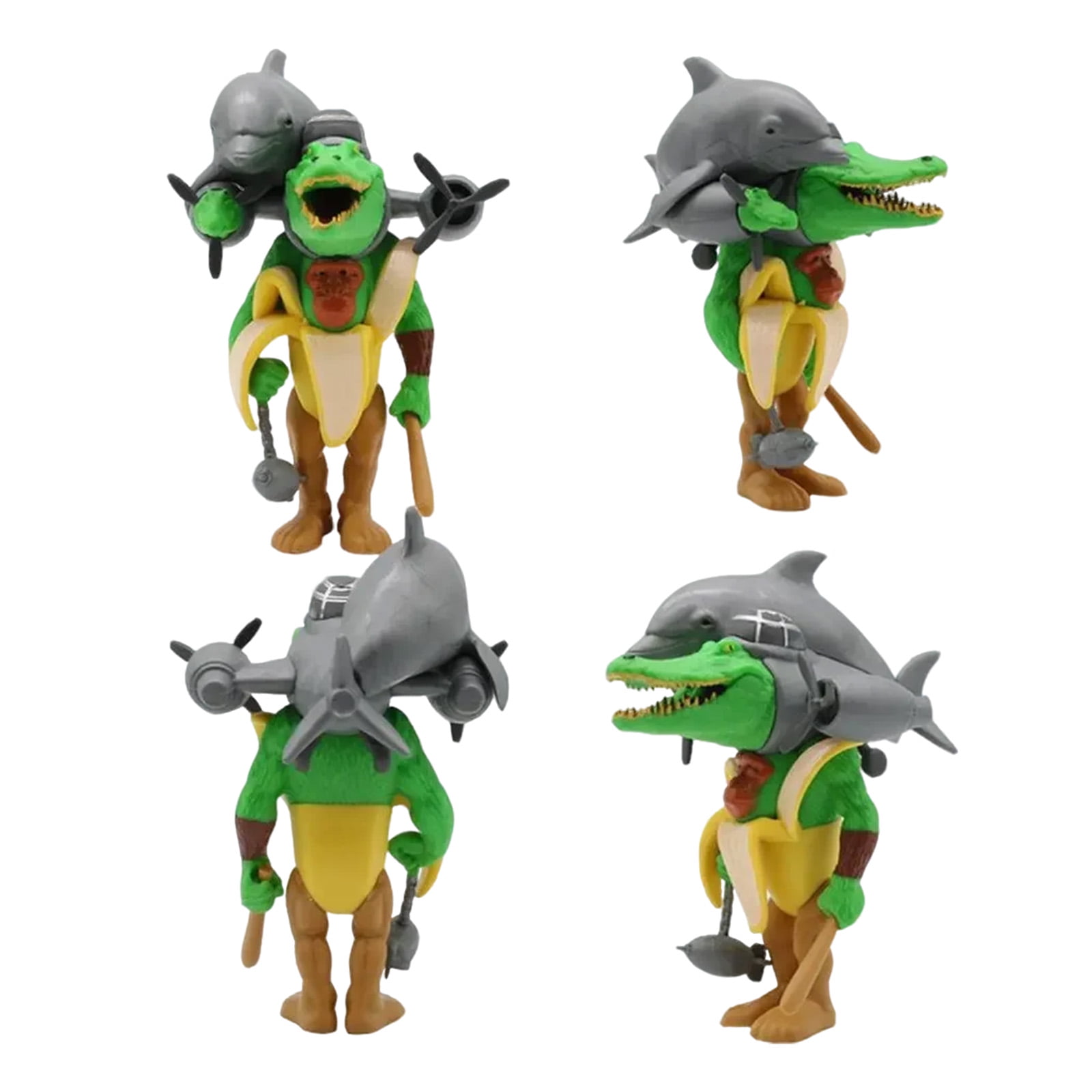 Italian Brainrot Figures, Crocodile banana dolphin Italian Brainrot ...