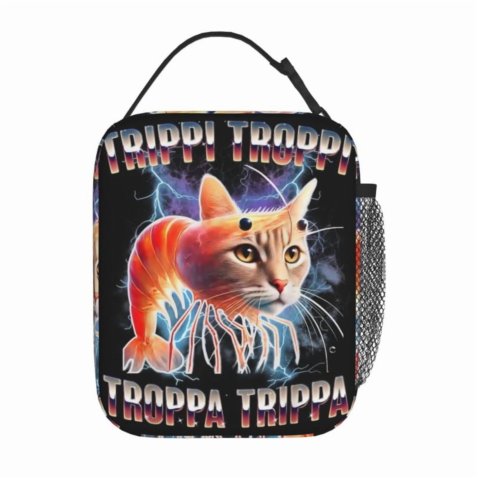 Italian Brainrot Insulated Lunch Bag Large Capacity Lunch Tote Reusable ...