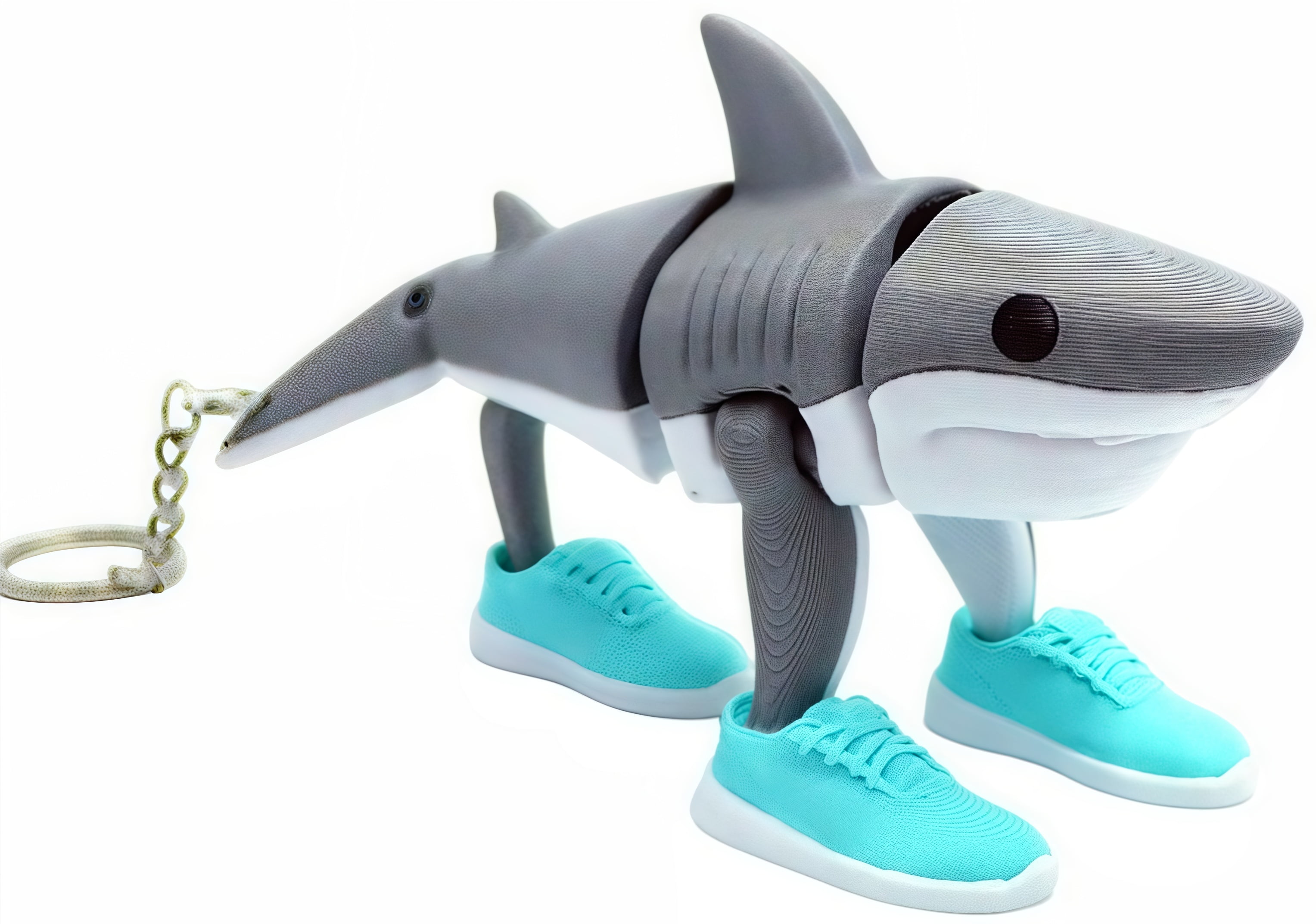 Italian Brainrot Tralalero Tralala Keychain - Brainrot Shark in ...