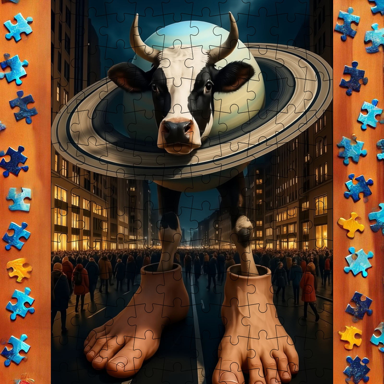 Italian Brainrot La Vaca Saturno Saturnita Puzzles for Adults, Italian ...