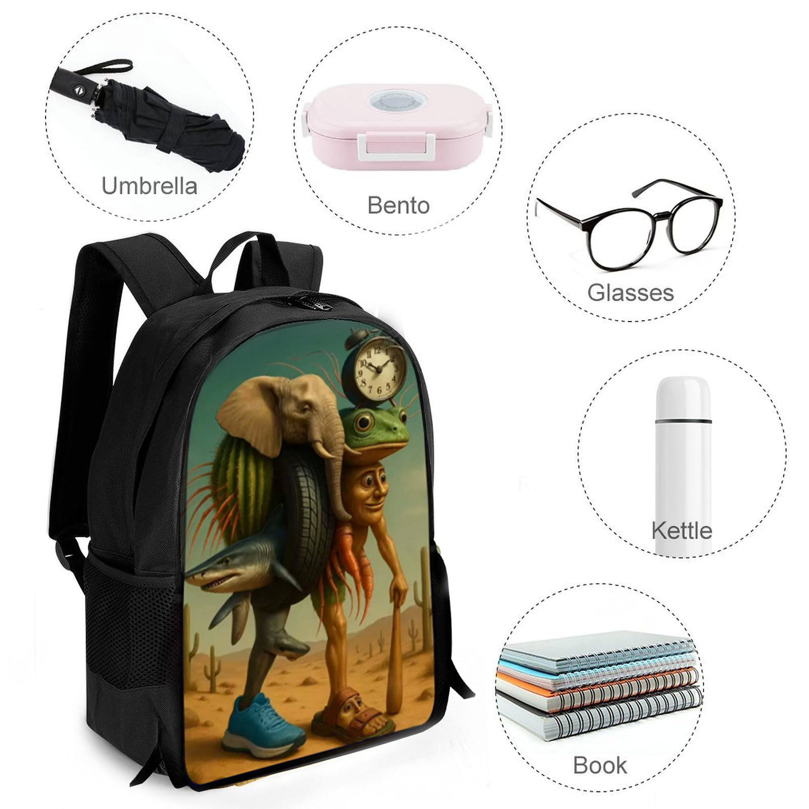 Italian-Brainrot Large Capacity Waterproof Backpack for Teens & Adults ...