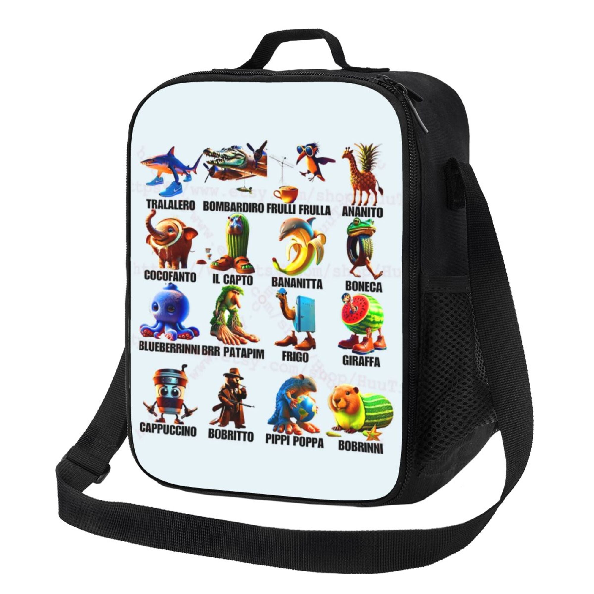 Italian Brainrot Lunch Bag Lunch Box Lightweight Durable Lunch Tote Bag ...