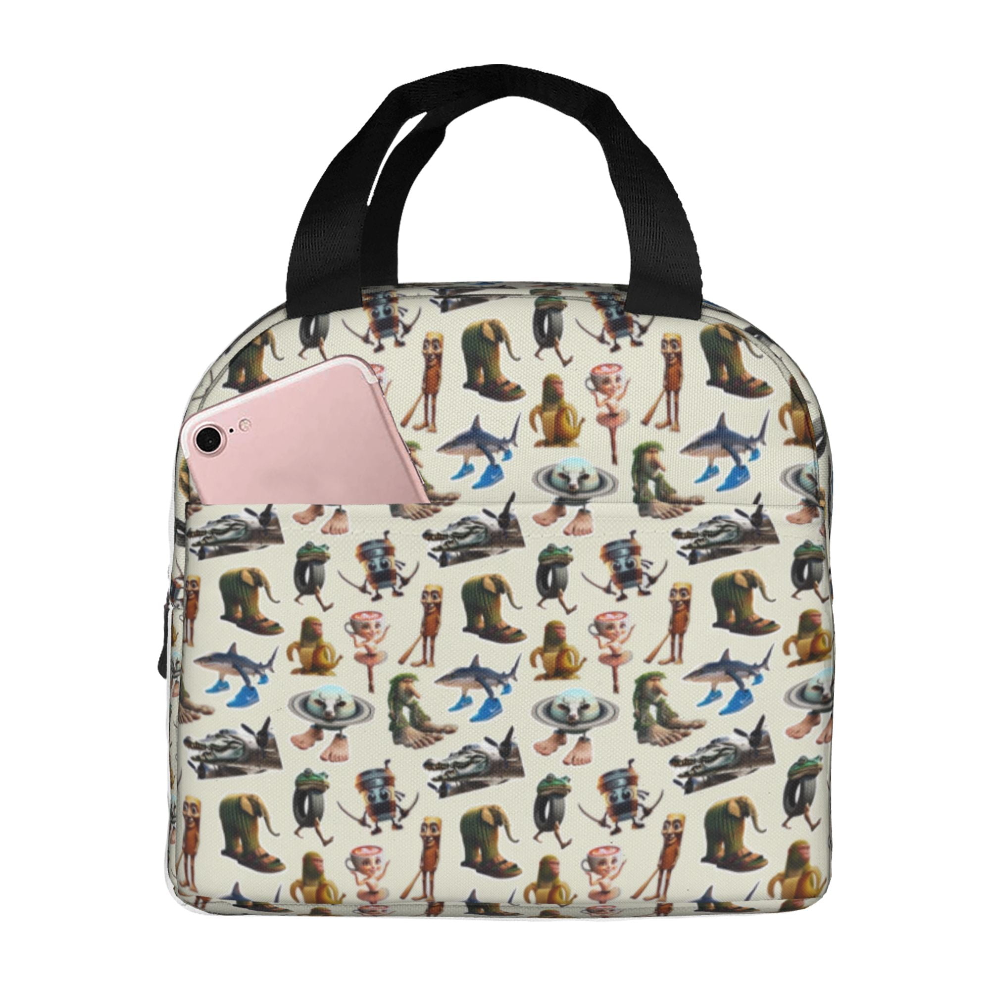 Italian Brainrot Lunch Bag Tote Bag Insulated Lunch Box Picnic Beach ...