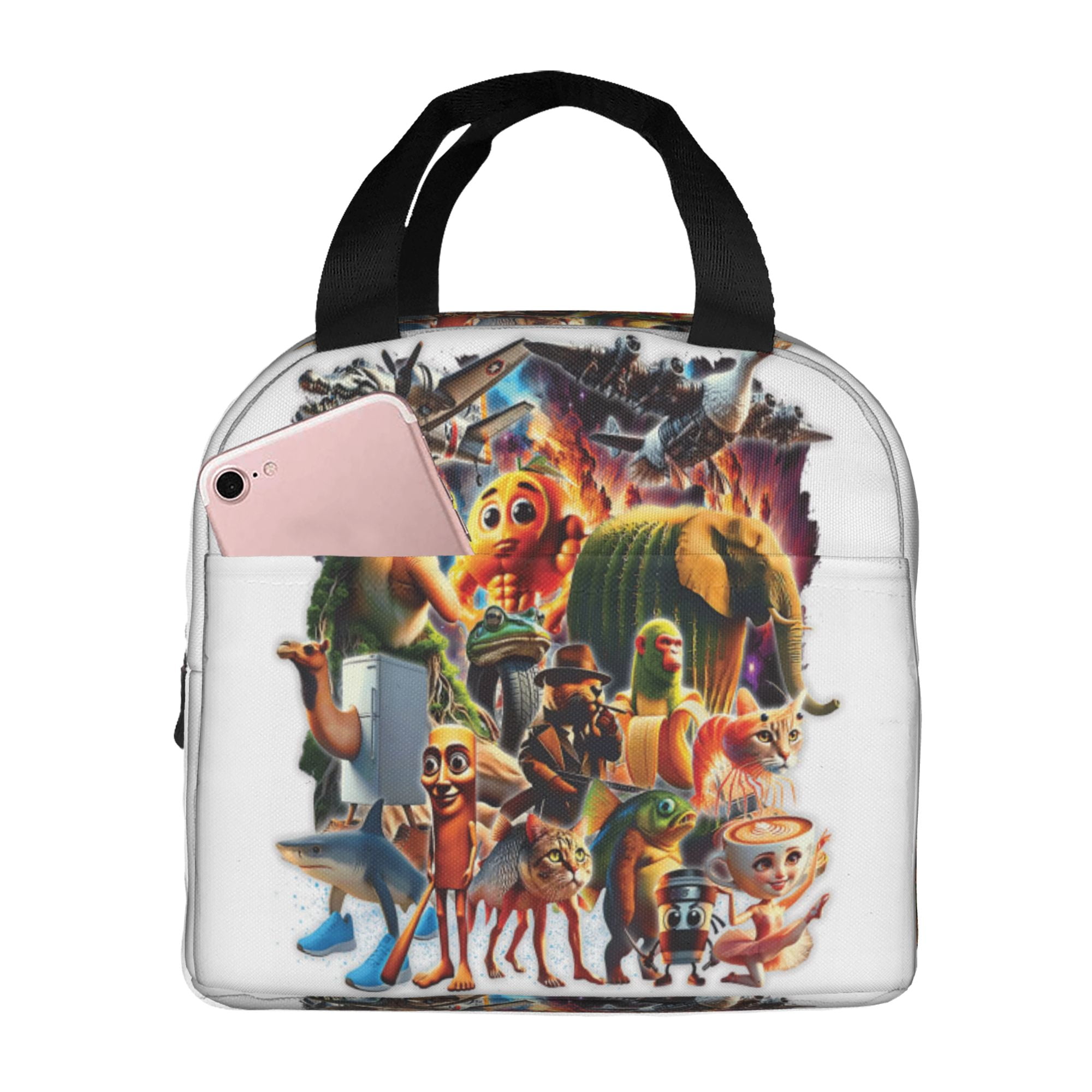 Italian Brainrot Lunch Bag Tote Bag Insulated Lunch Box Picnic Beach ...