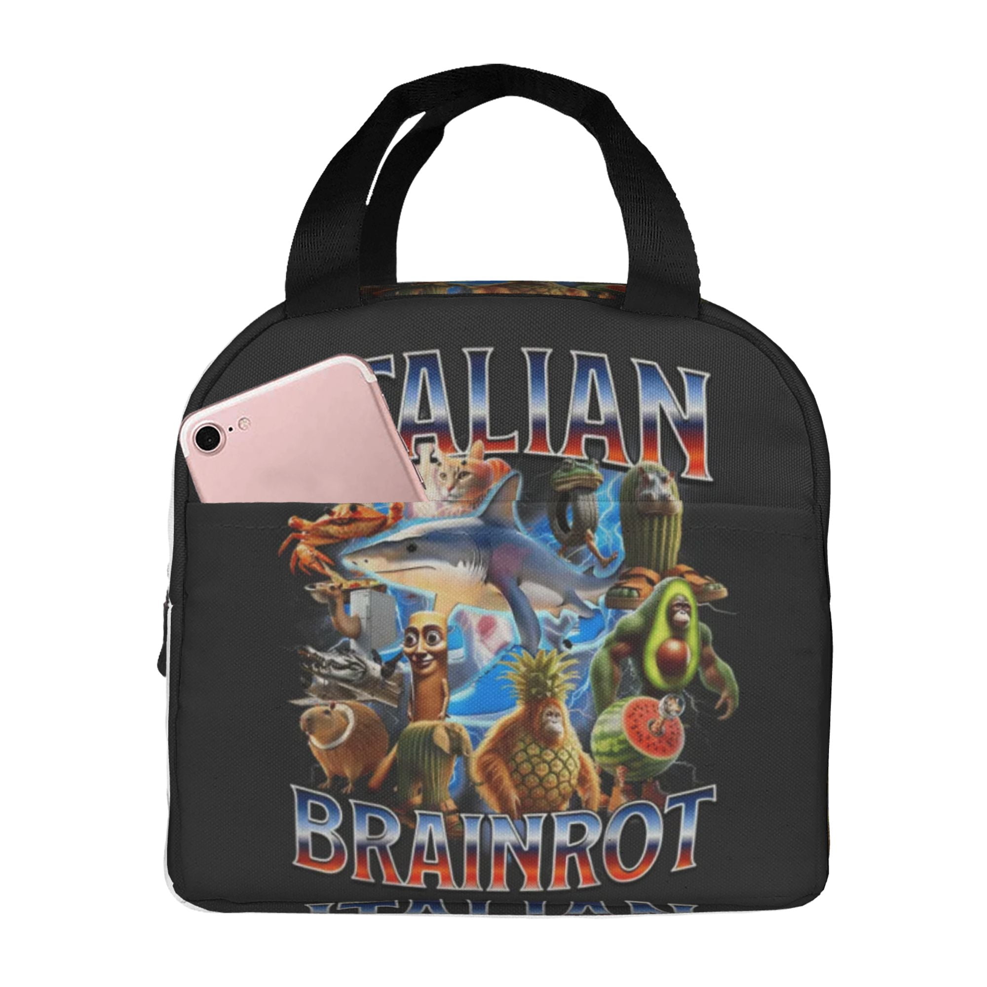 Italian Brainrot Lunch Bag Tote Bag Insulated Lunch Box Picnic Beach ...