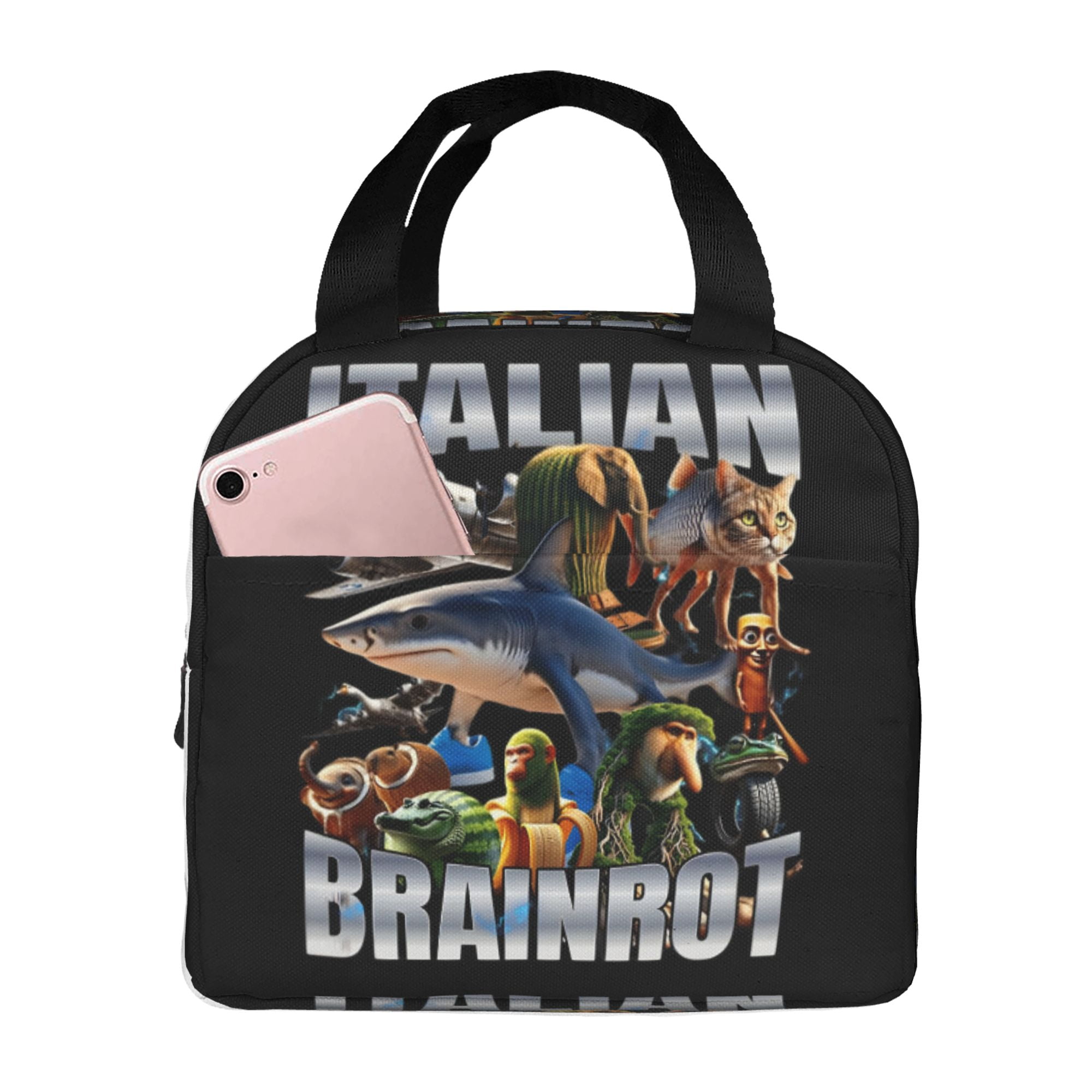 Italian Brainrot Lunch Bag Tote Bag Insulated Lunch Box Picnic Beach ...