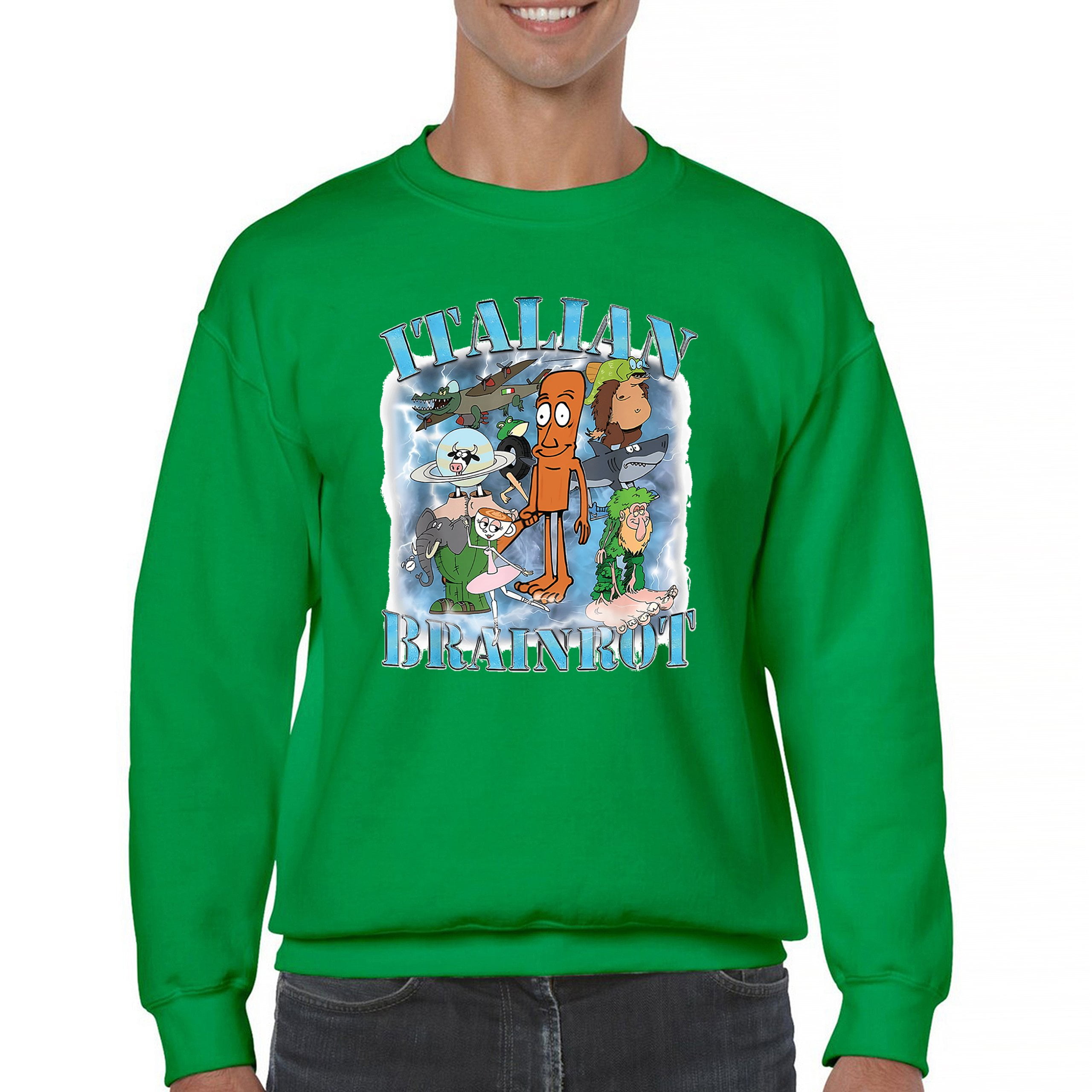 Italian Brainrot Meme Crewneck Sweatshirt Funny Gen Z Alpha Internet ...