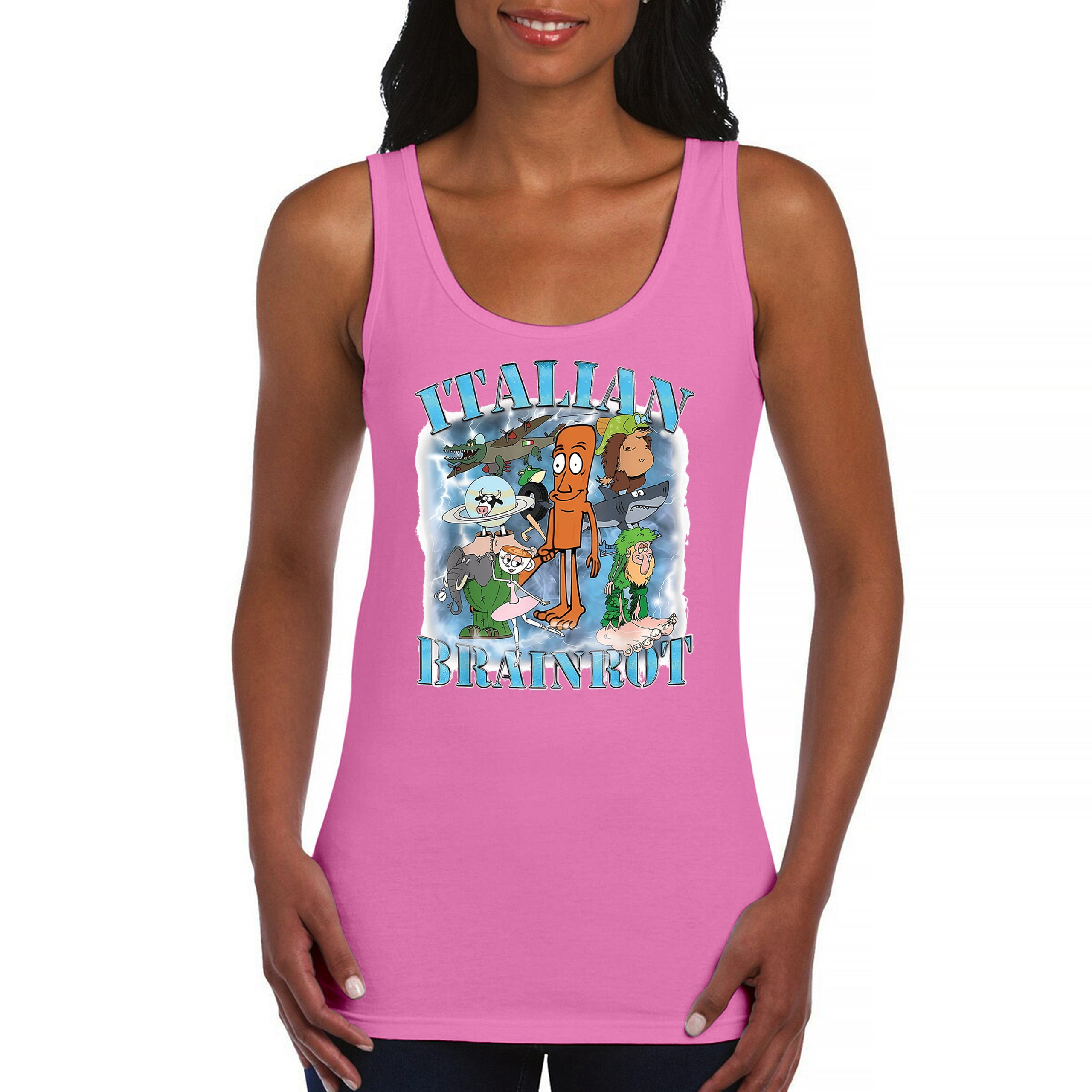 Italian Brainrot Meme Women's Tank Top Funny Gen Z Alpha Internet Meme ...