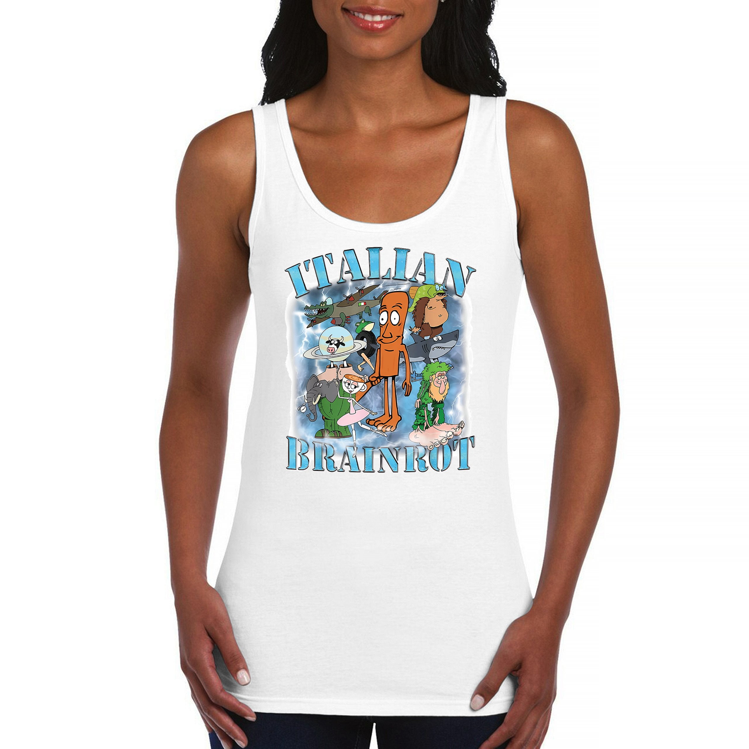 Italian Brainrot Meme Women's Tank Top Funny Gen Z Alpha Internet Meme ...