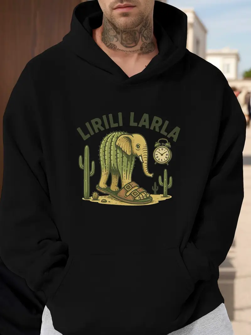 Italian Brainrot Men'S Graphic Hooded Sweatshirt - Walmart.com