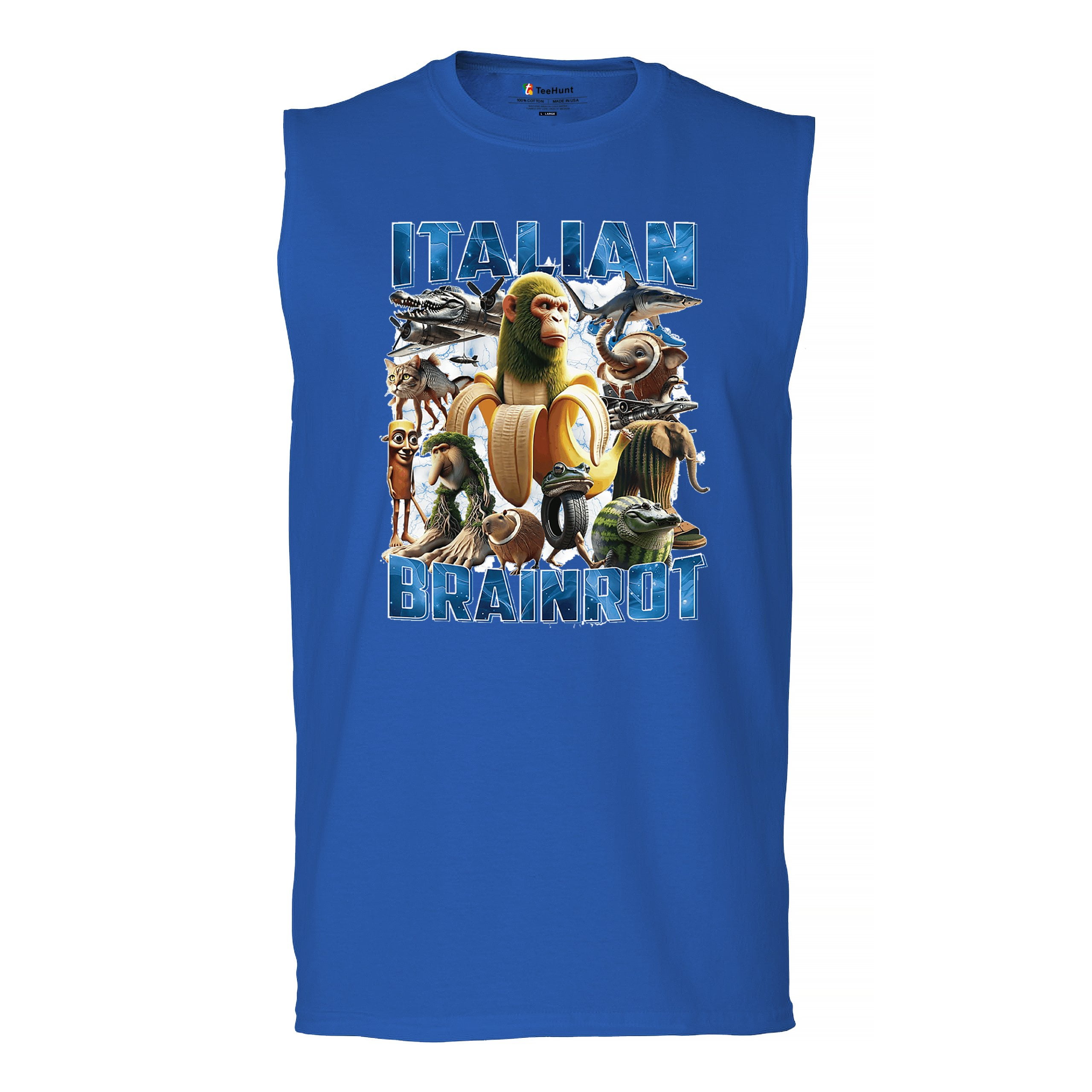 Italian Brainrot Men's Muscle Shirt Funny Gen Z Internet Meme Trend ...