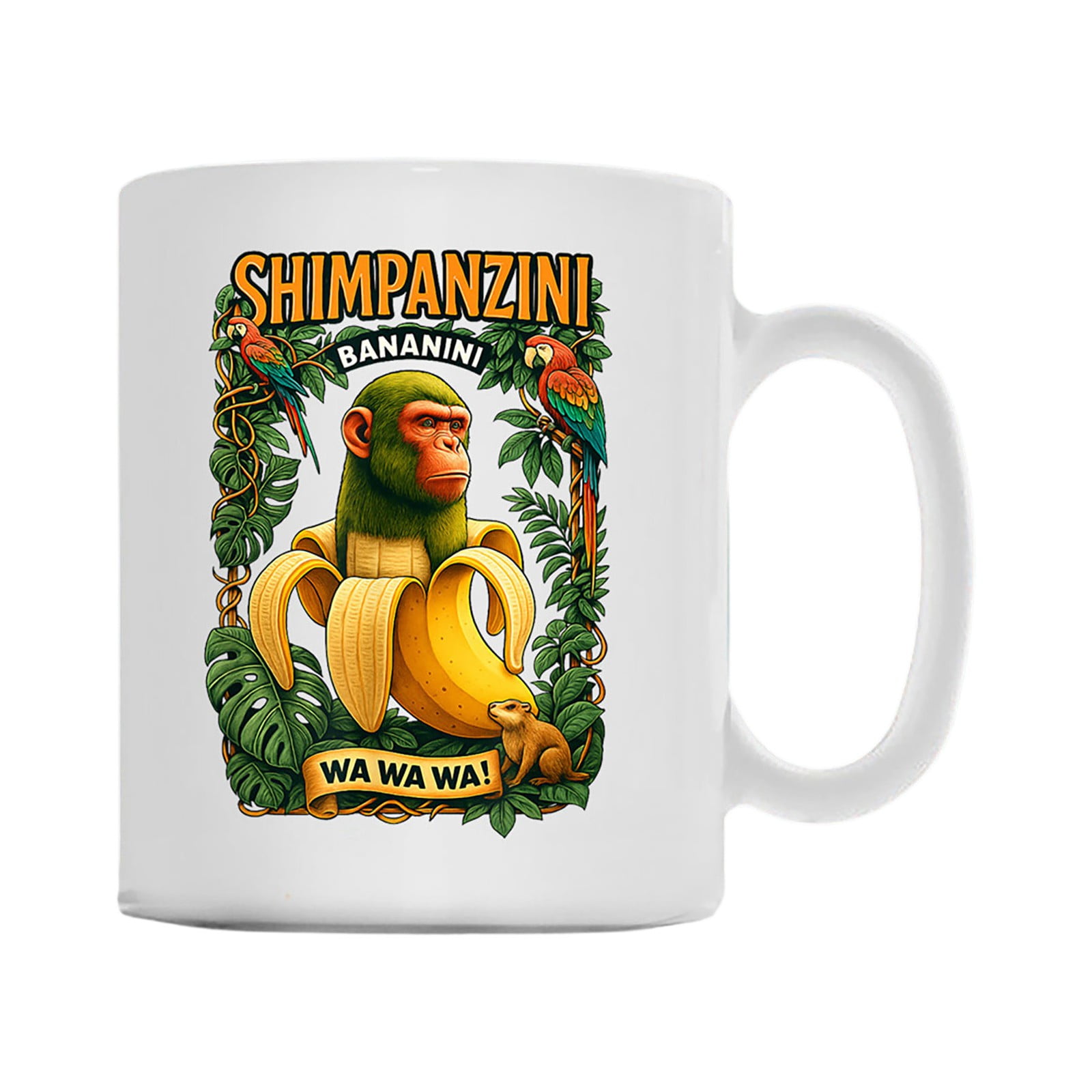 Italian Brainrot Mug Shimpanzini Bananini Mugs For Coffee Cup Lover ...