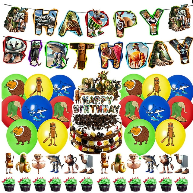 Italian Brainrot Party Decorations,Italian Brainrot Birthday ...