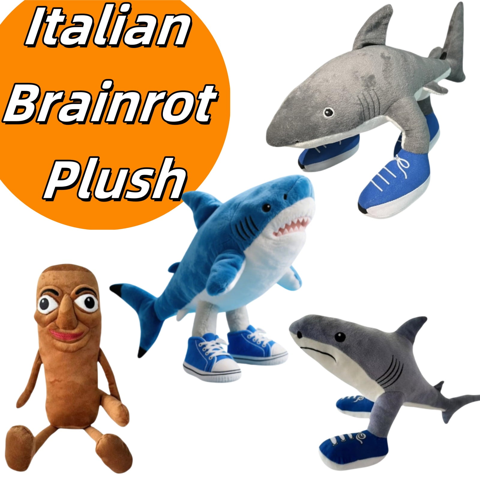 Italian Brainrot Plush, 12" Tralalero Tralala Plush Toy, Soft & Snuggly ...
