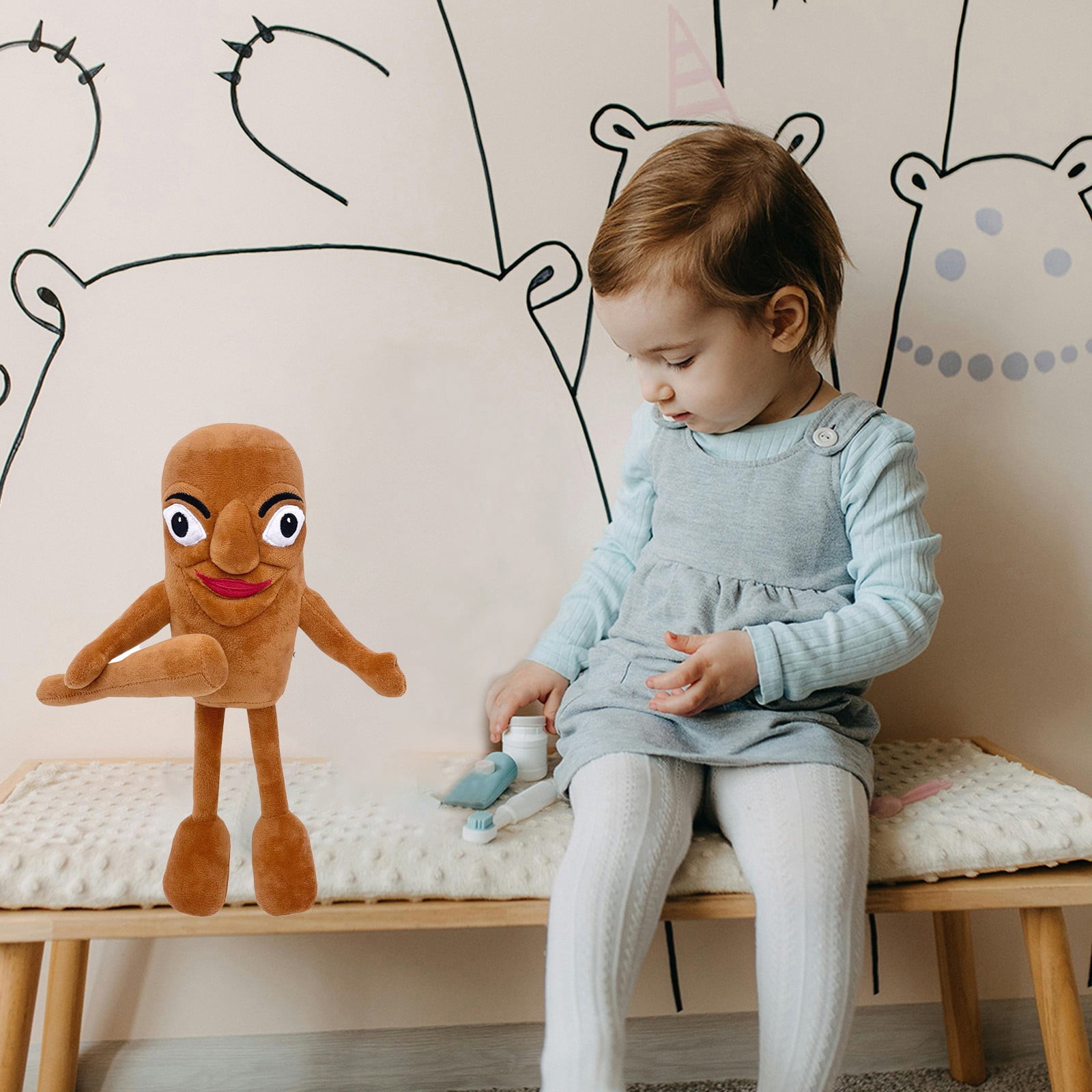 Italian Brainrot Plush: Funny Tung Tung Tung Sahur Desk Decor, 3D Printed Sneakers Statue ...