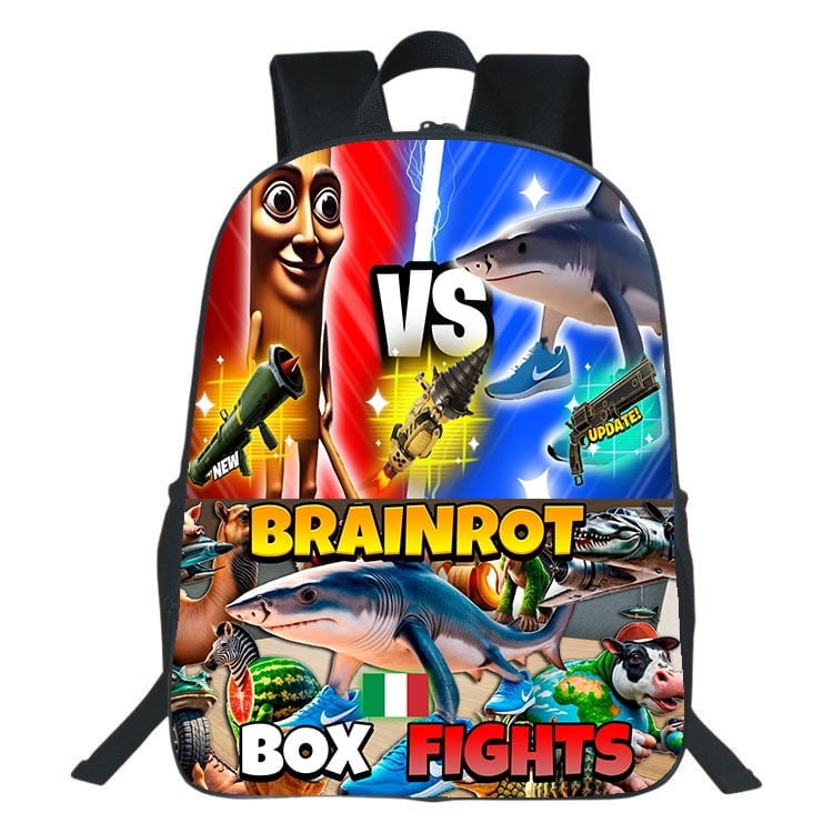 Italian Brainrot Print Backpack School Bag, Italian Brainrot Backpack ...