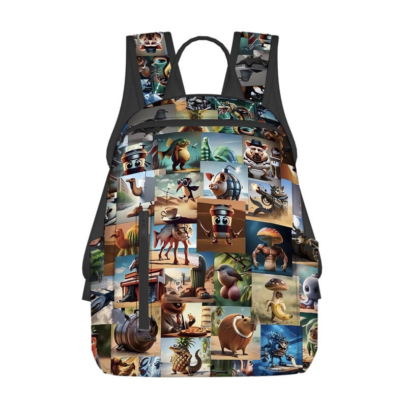 Italian-Brainrot Student Printed Backpack Backpack - Walmart.com