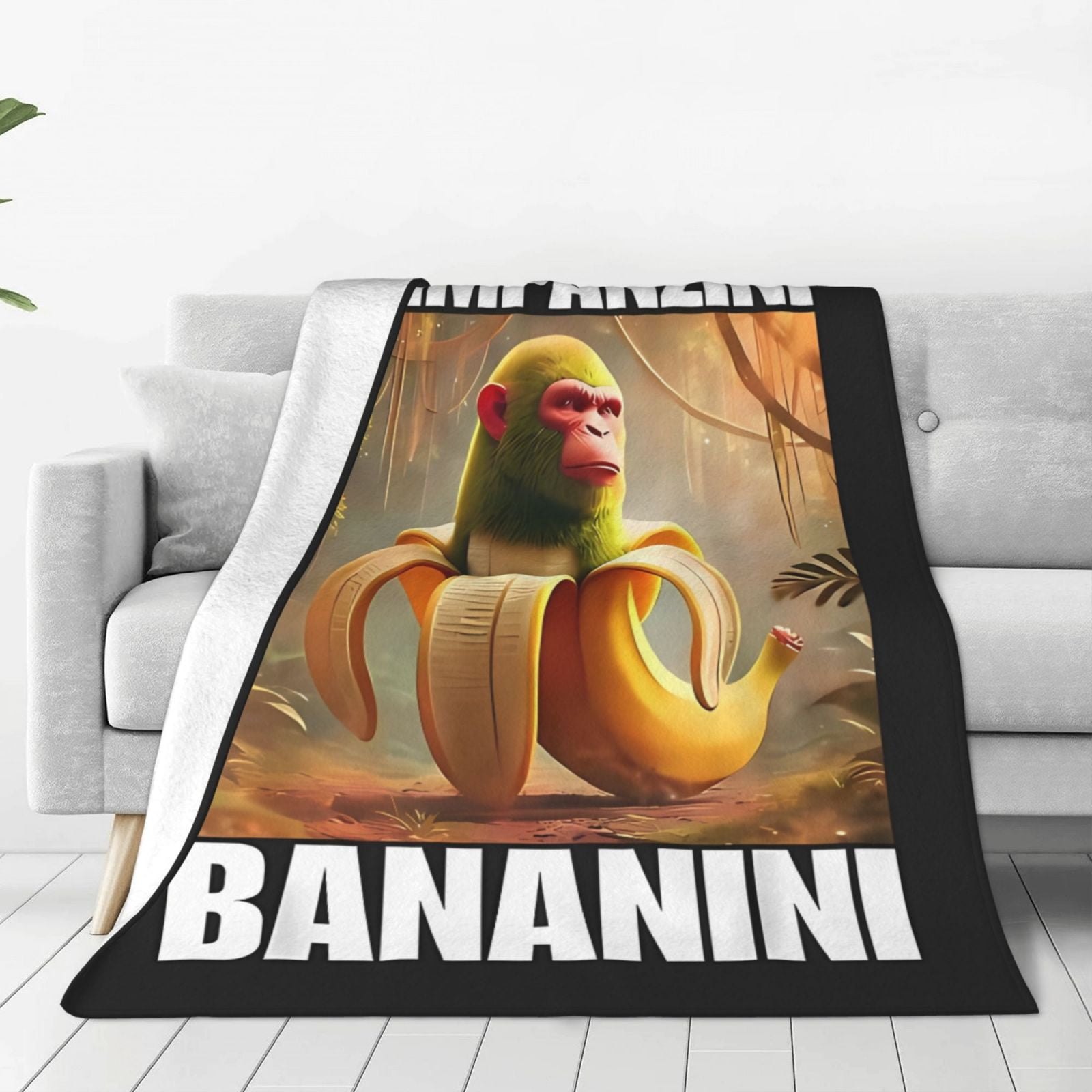 Italian Brainrot Throw Blanket Couch Bed Sofa Soft Lightweight Warm ...