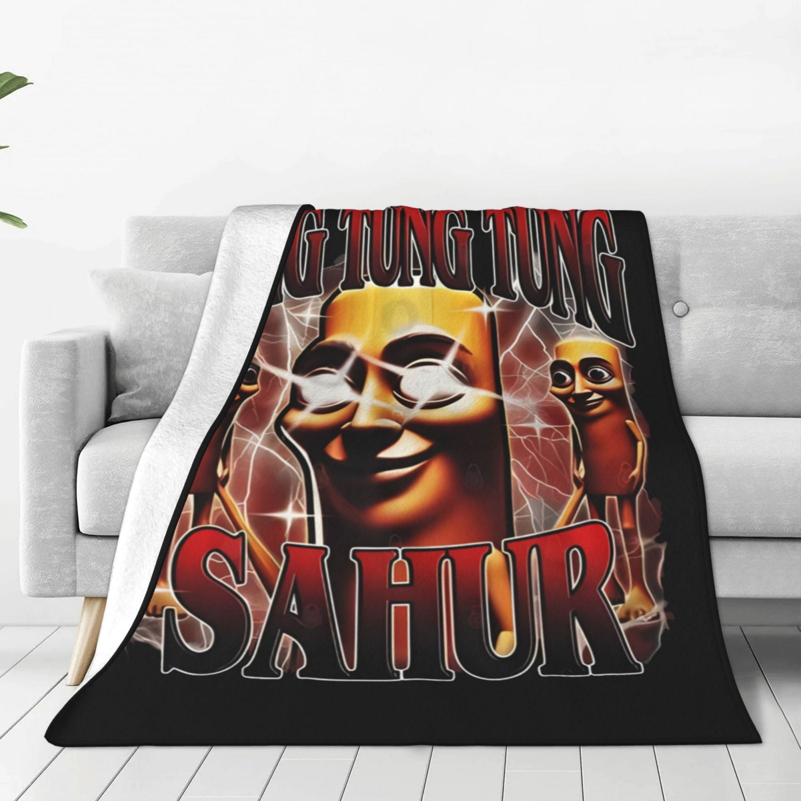 Italian Brainrot Throw Blanket Couch Bed Sofa Soft Lightweight Warm ...