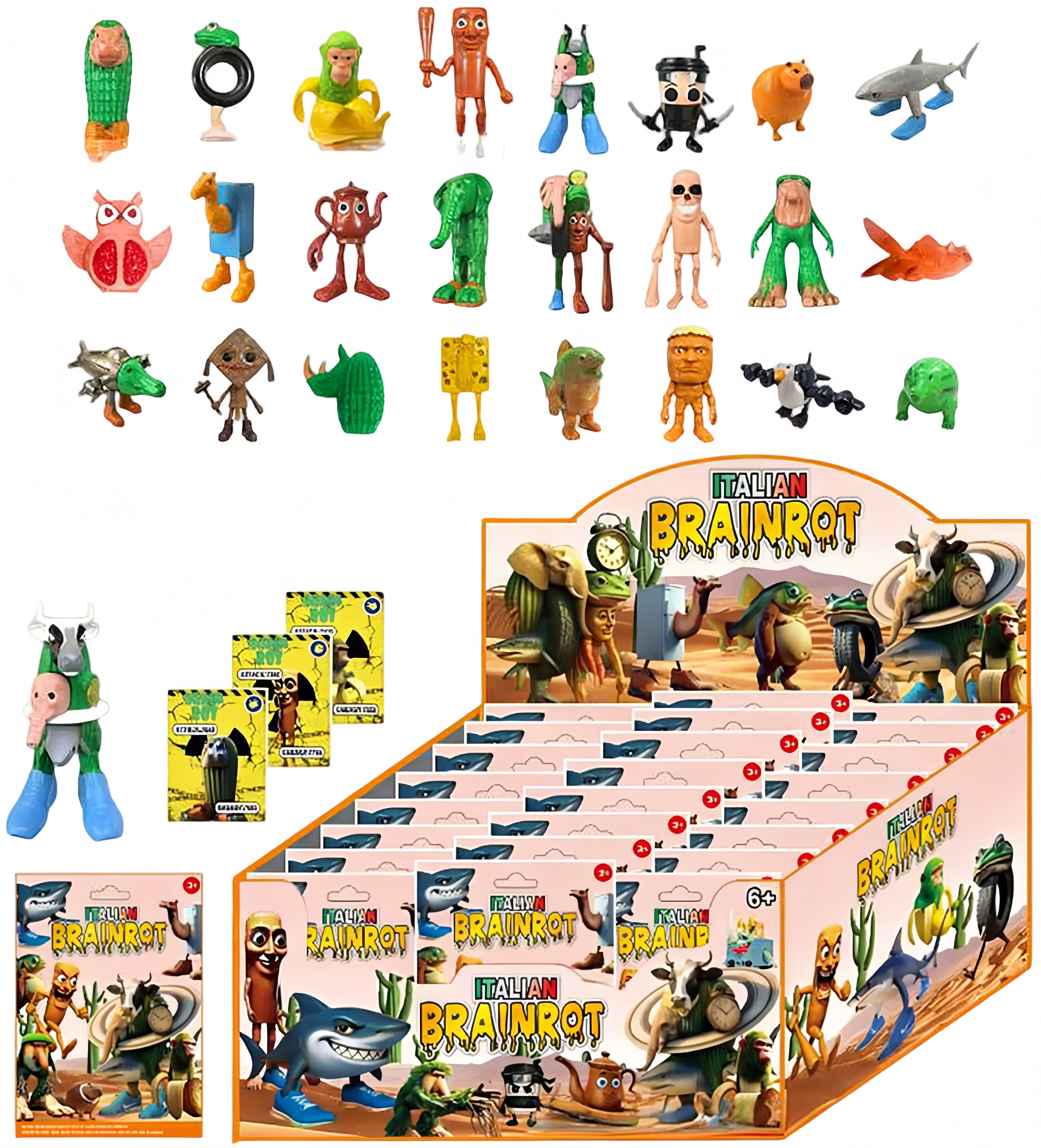 Italian Brainrot Toy Mystery Box 24Pcs- Tralalero Tralala 3D Puzzle Toy ...