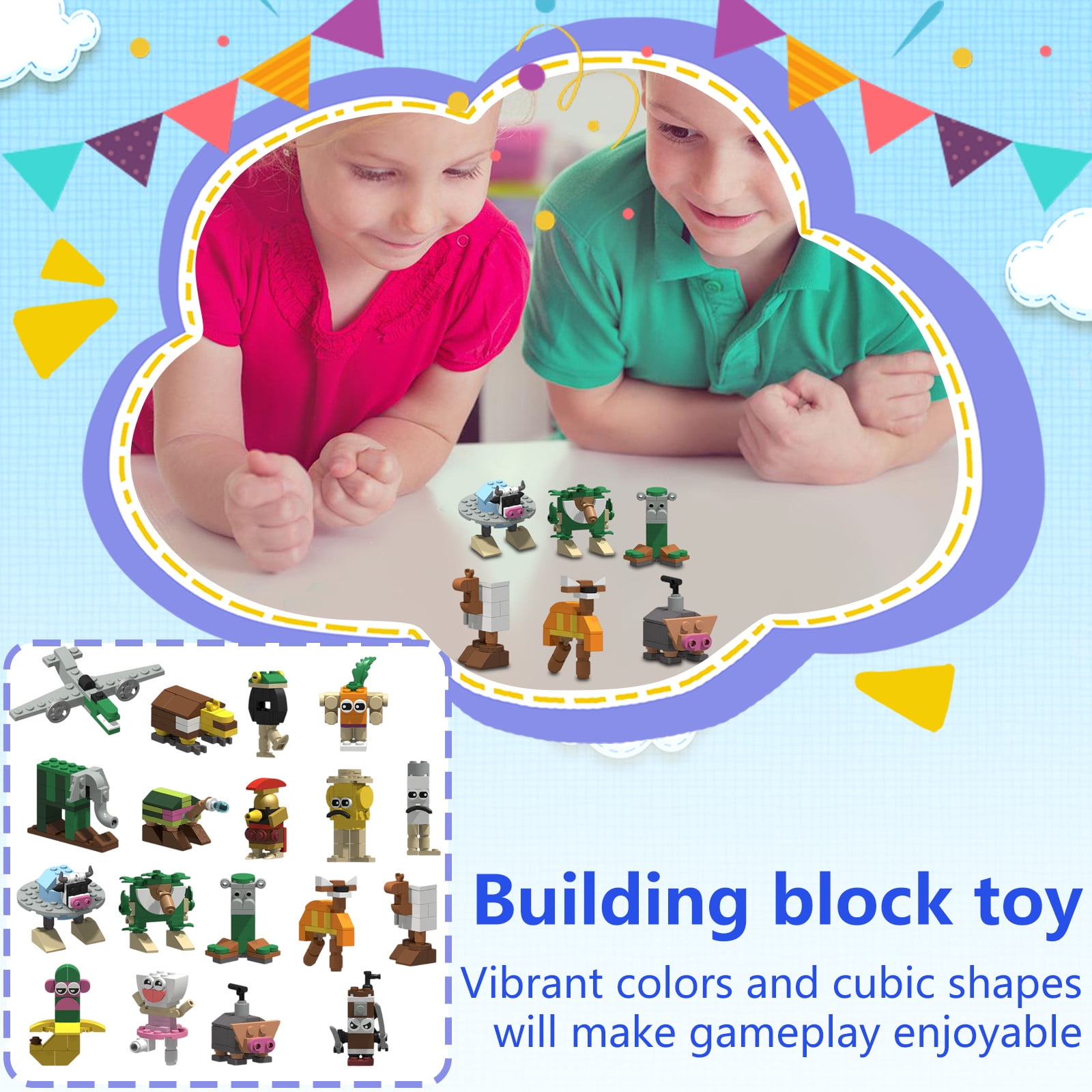 Italian Brainrot Toys Brainrot Building Block Toy, 4in ...