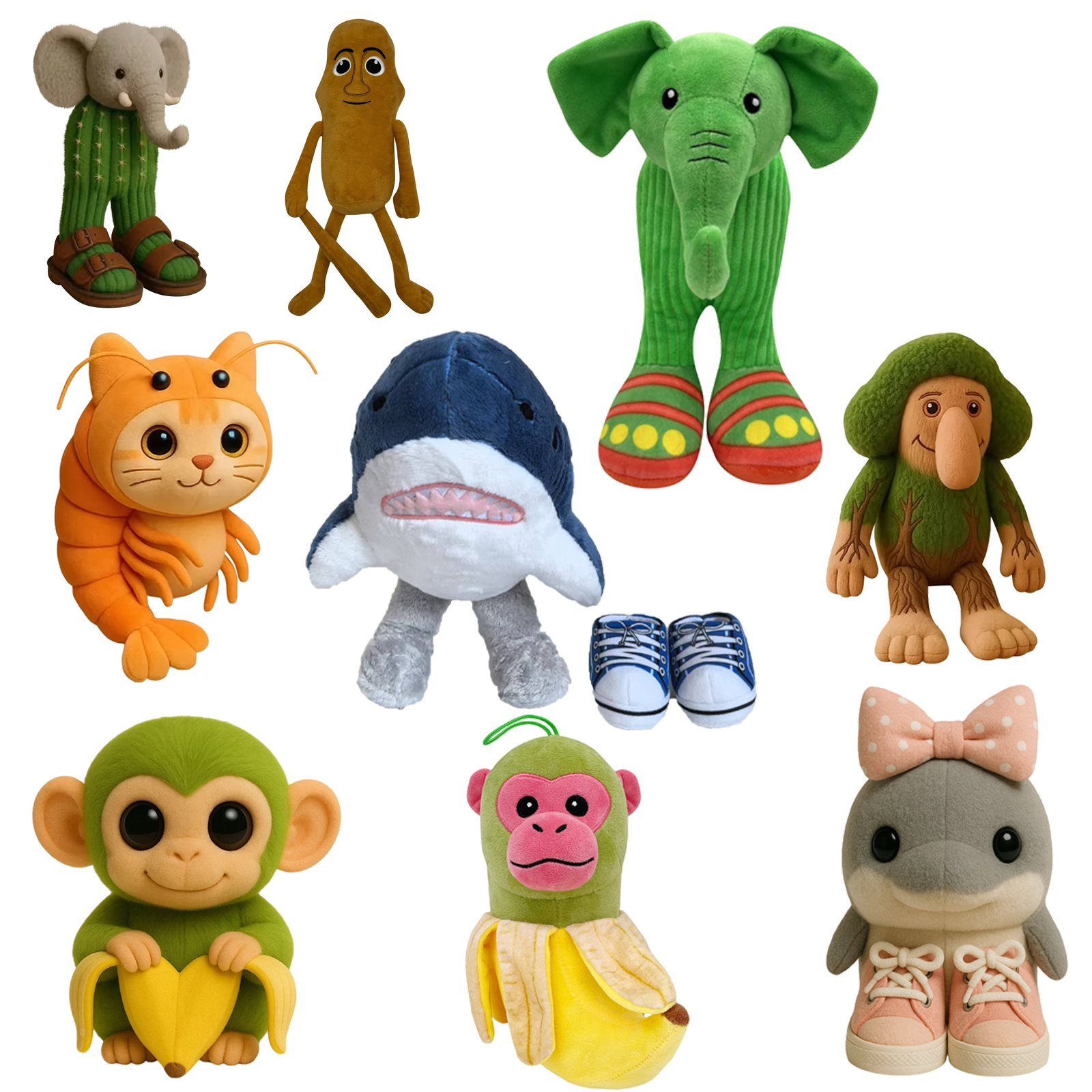 Italian Brainrot Toys Plush， Tralalero Tralala funny shark meme B，7.8 ...