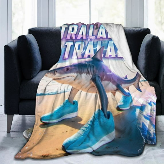 Italian Brainrot bombardiro Crocodilo And ‌tralalero Tralala Blanket ...
