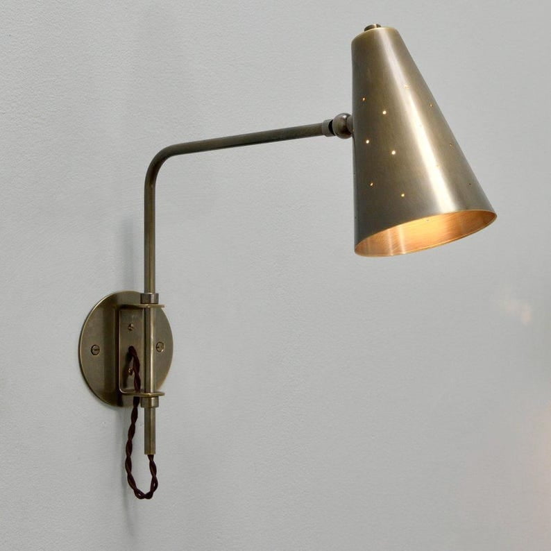 Italian Brass Wall Sconce - Mid Century Sputnik Royal Wall Light ...
