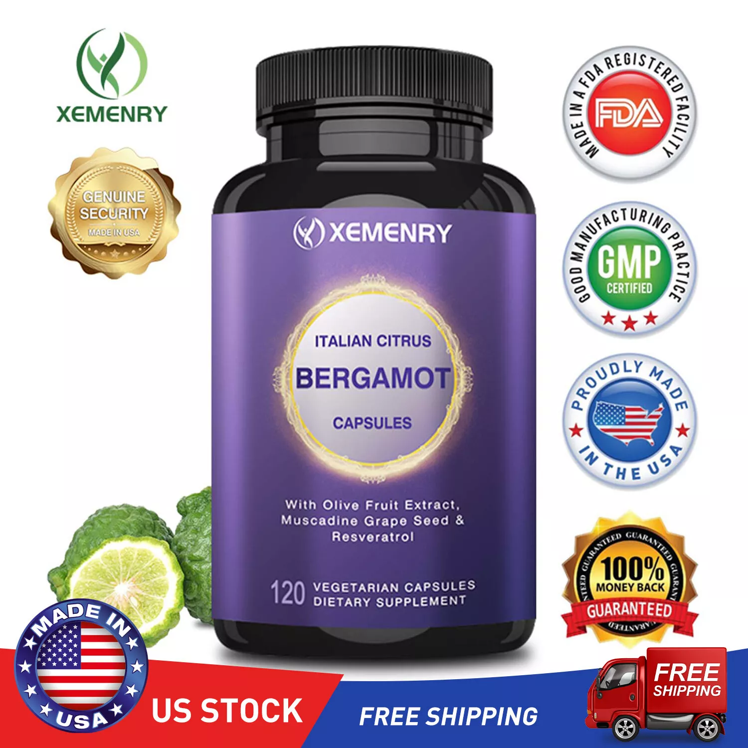 Italian Citrus Bergamot -Antioxidant, Cholesterol Support ...