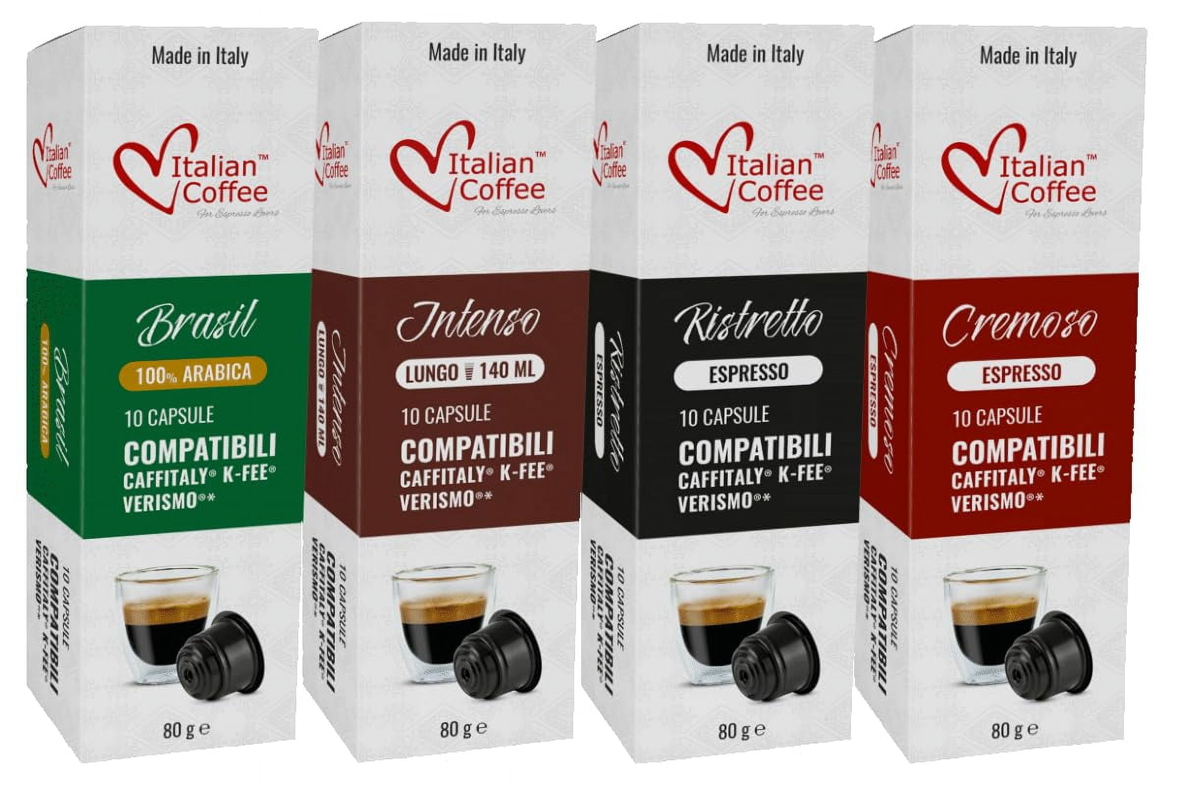 Italian Coffee capsules compatible with Verismo, CBTL, Caffitaly, K-fee ...