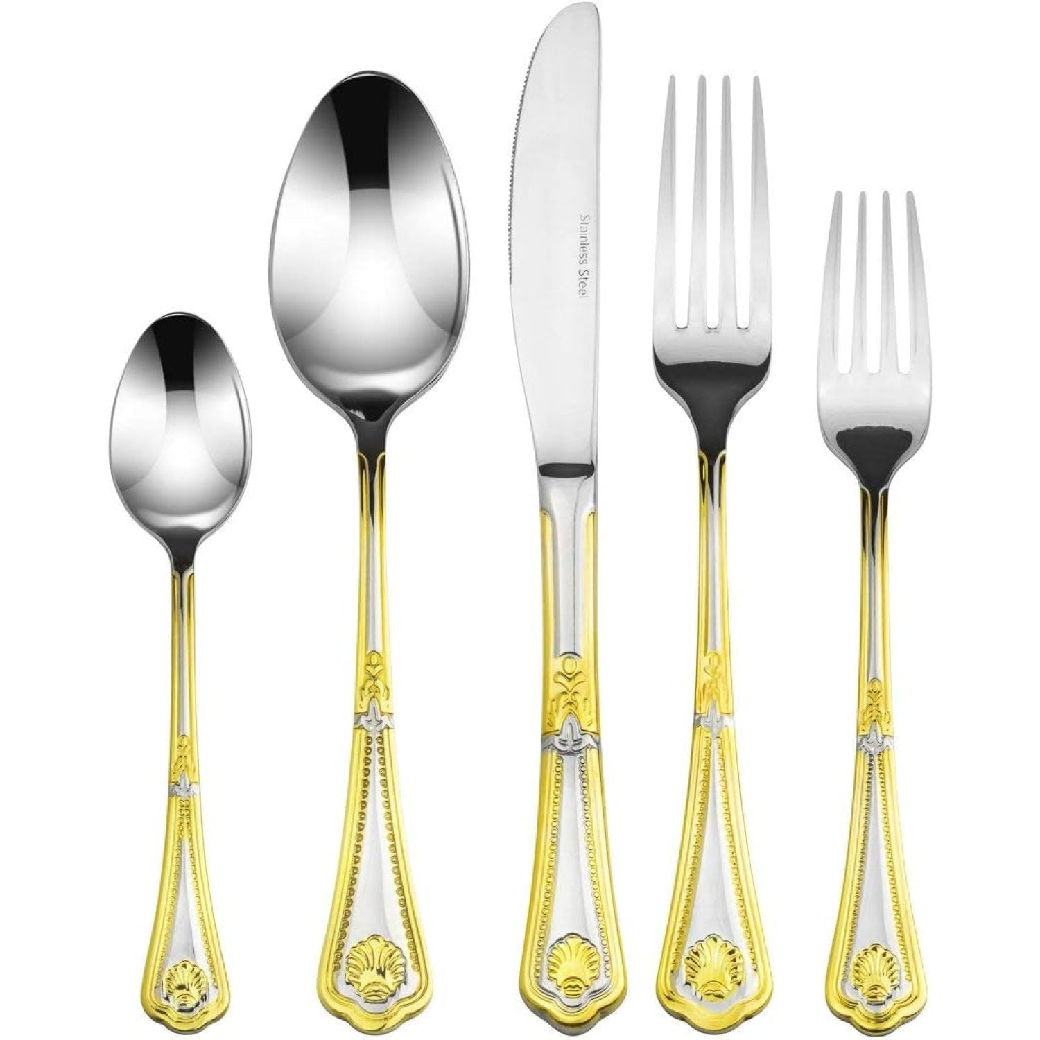 Italian Collection 'Seashell' 20-Piece Premium Surgical Stainless Steel ...