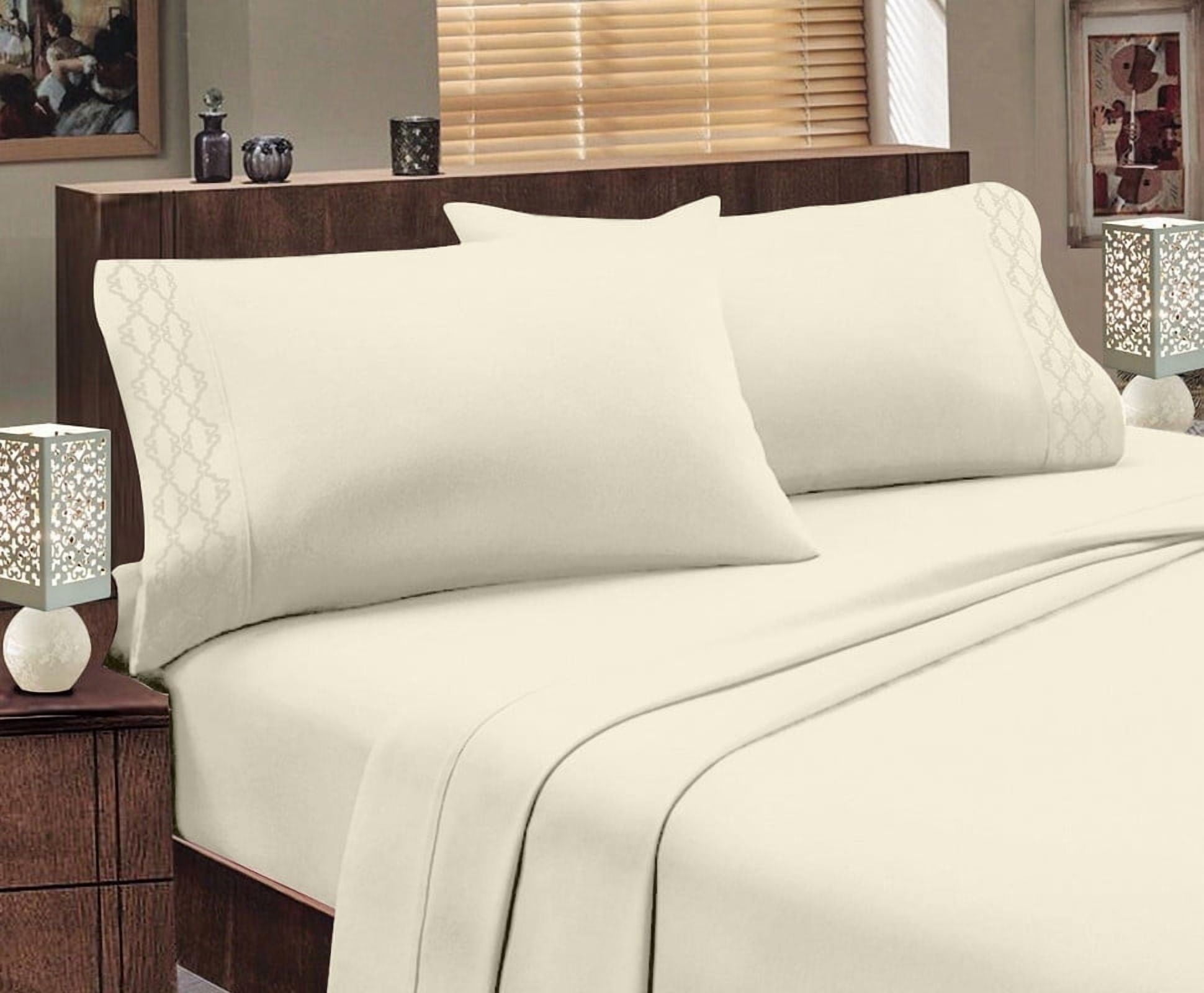 Italian Design 1800 Series Egyptian Comfort Super Soft Embroidery 4 ...