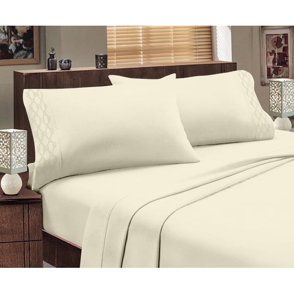 Italian Design 1800 Series Egyptian Comfort Super Soft Embroidery 4 ...