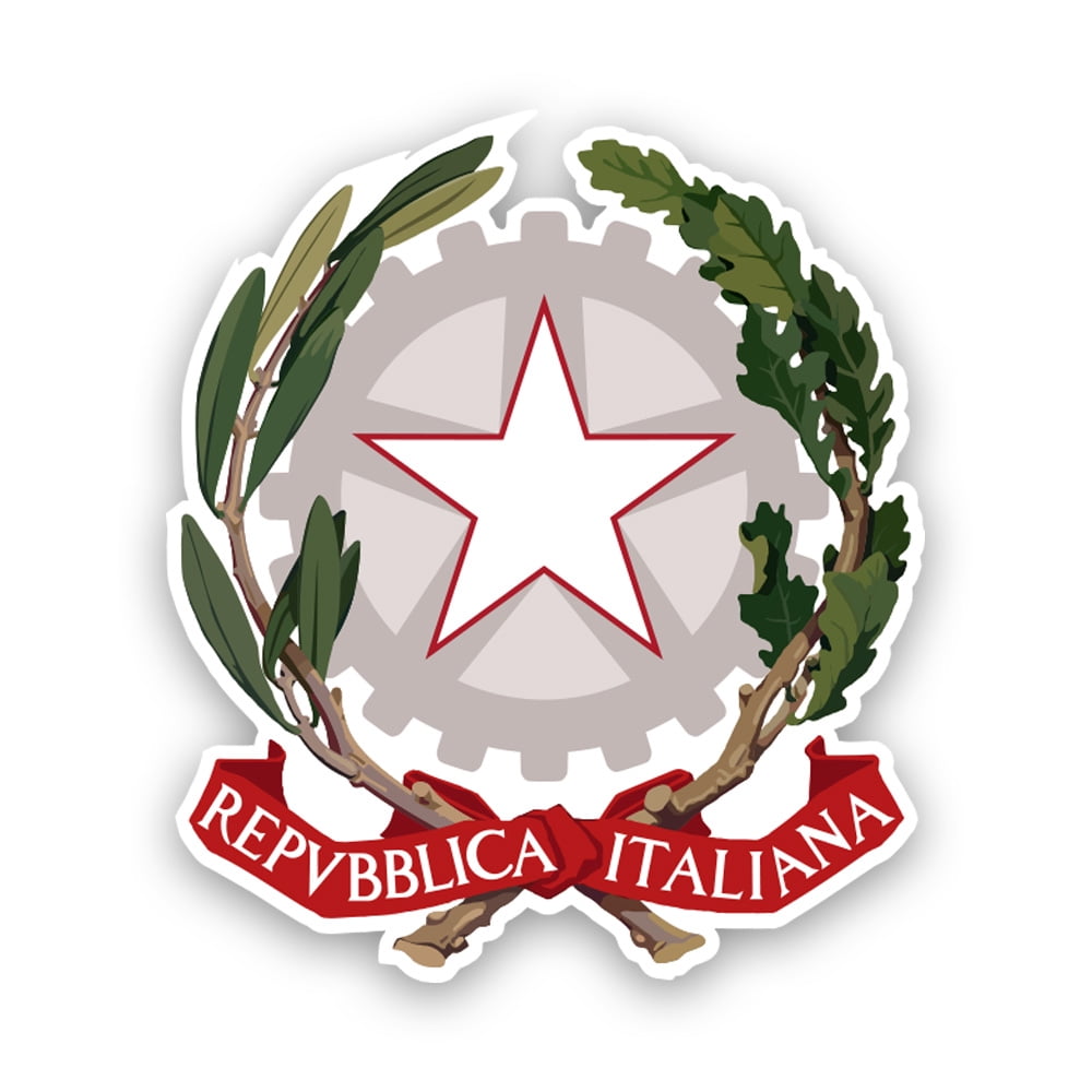 Italian Emblem Sticker Decal - Self Adhesive Vinyl - Weatherproof ...