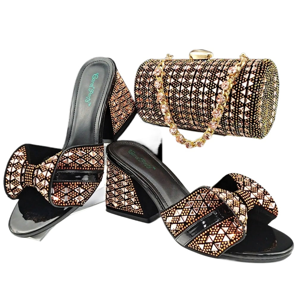 Italian Fashion Banquet Shoes and Bags Set African Women's Hand Bags ...