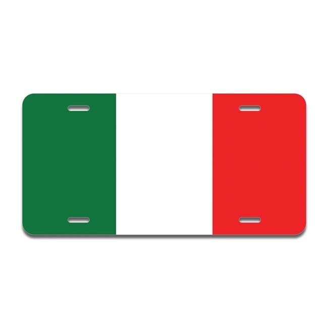 Italian Flag Aluminum License Plate - Walmart.com
