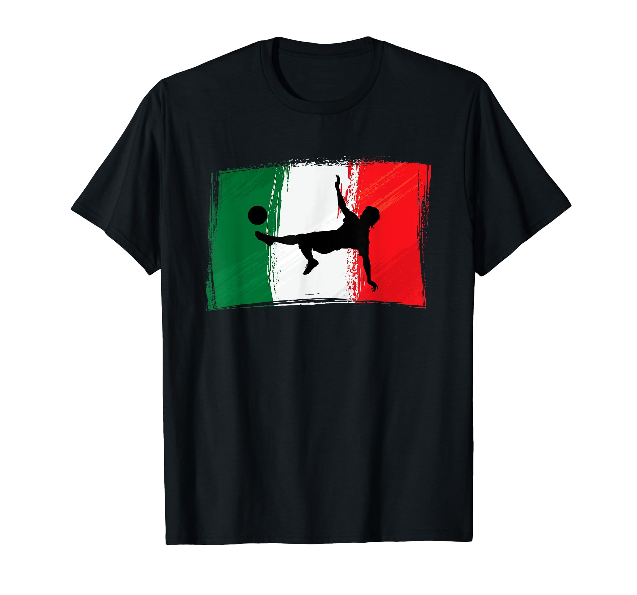 Italian Flag Football Soccer Italy Italia Flag Retro Vintage T-Shirt ...