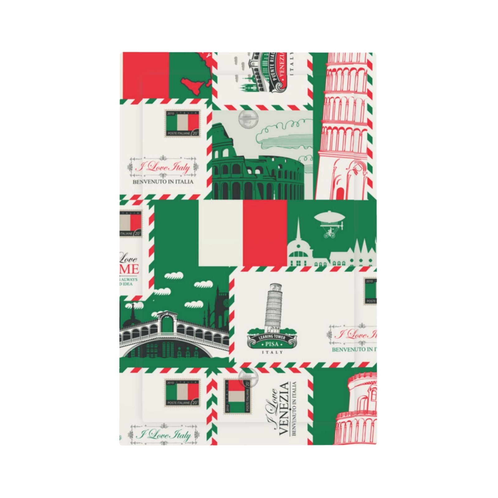 Italian Flag Italy Map Vintage Envelope No Device Blank Wall Plate 1 ...
