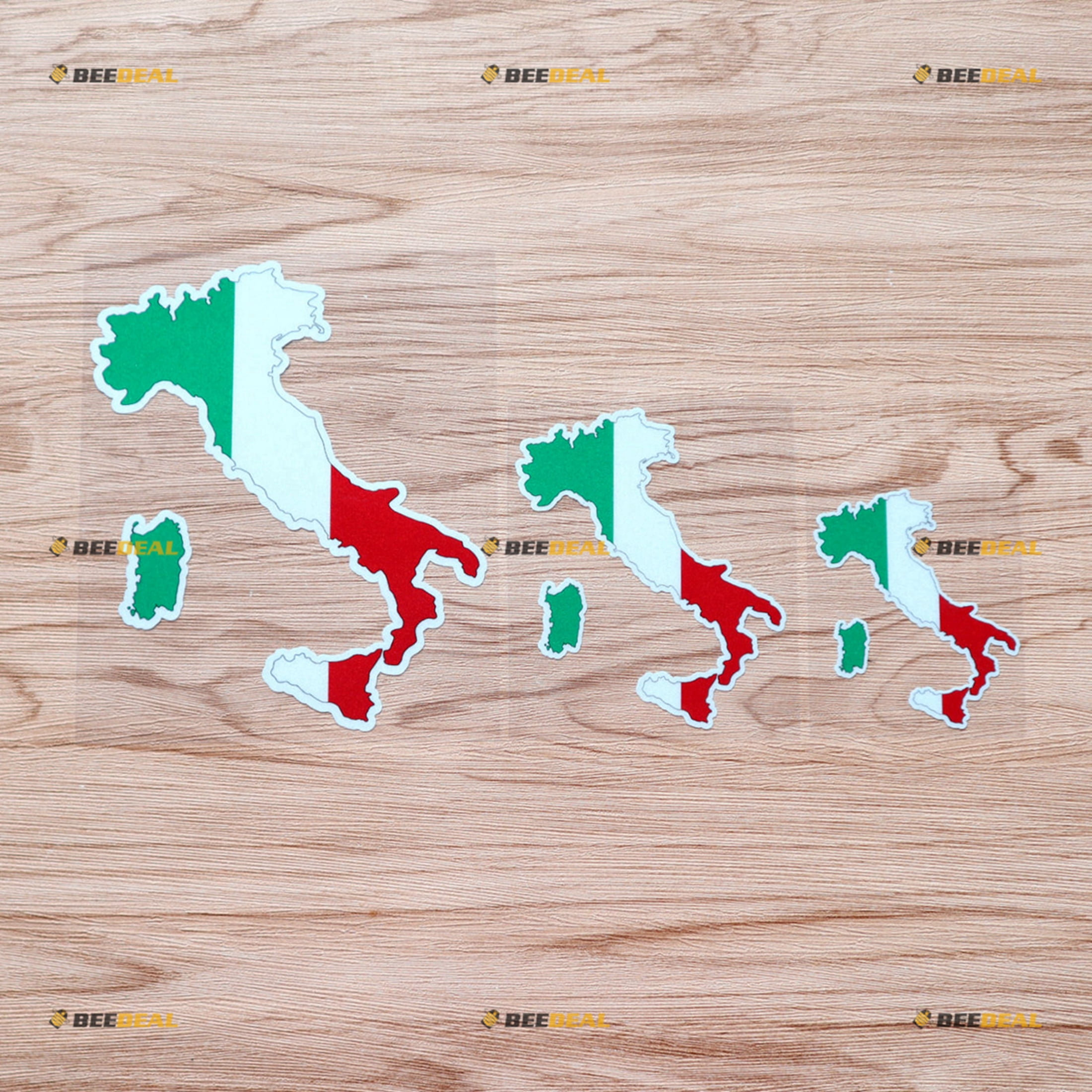 Italian Flag Map Outline Shape Italy Italia Vinyl Decal Sticker - 3 ...