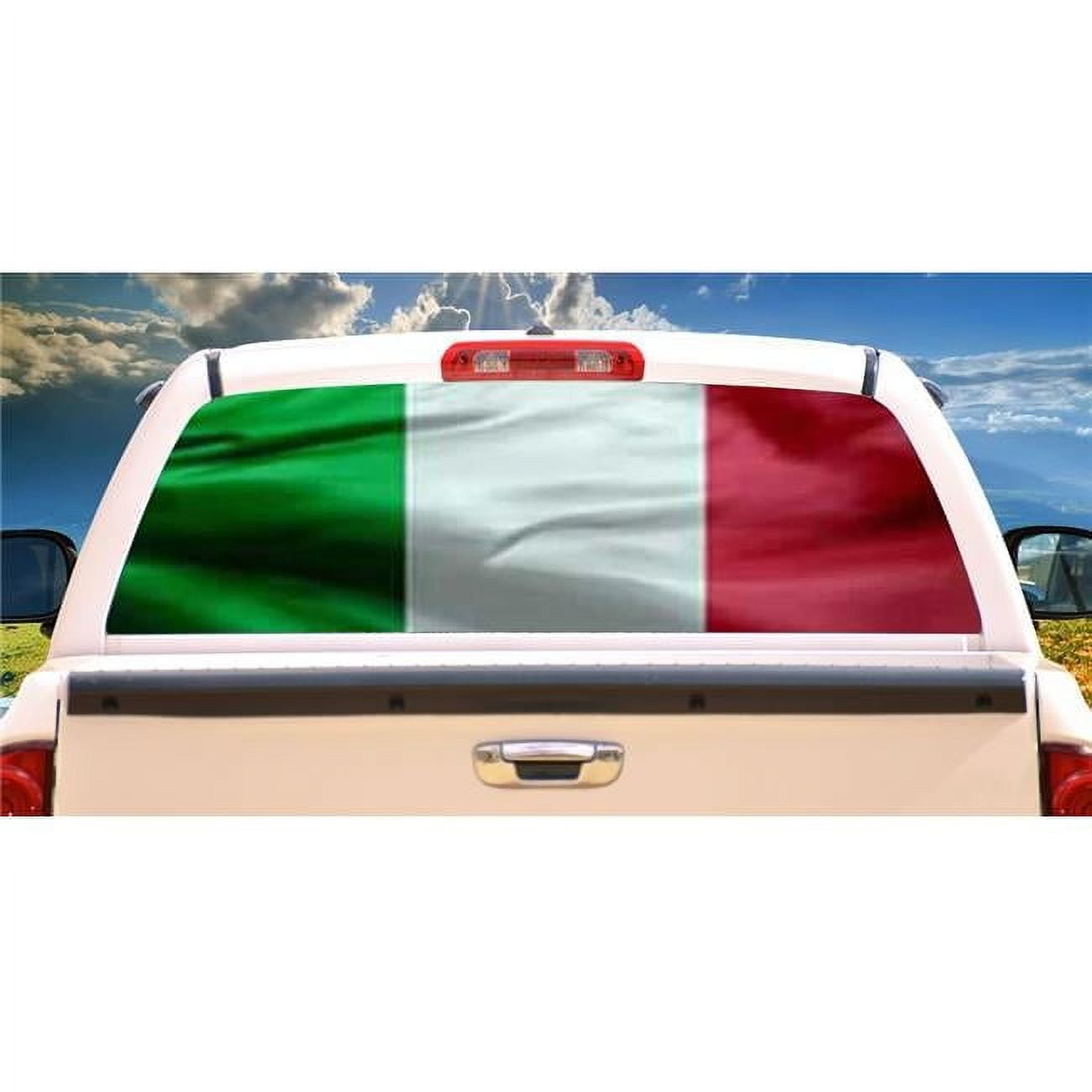 Italian Flag Rear Window Graphic Italy Truck Decal View Thru Vinyl ...