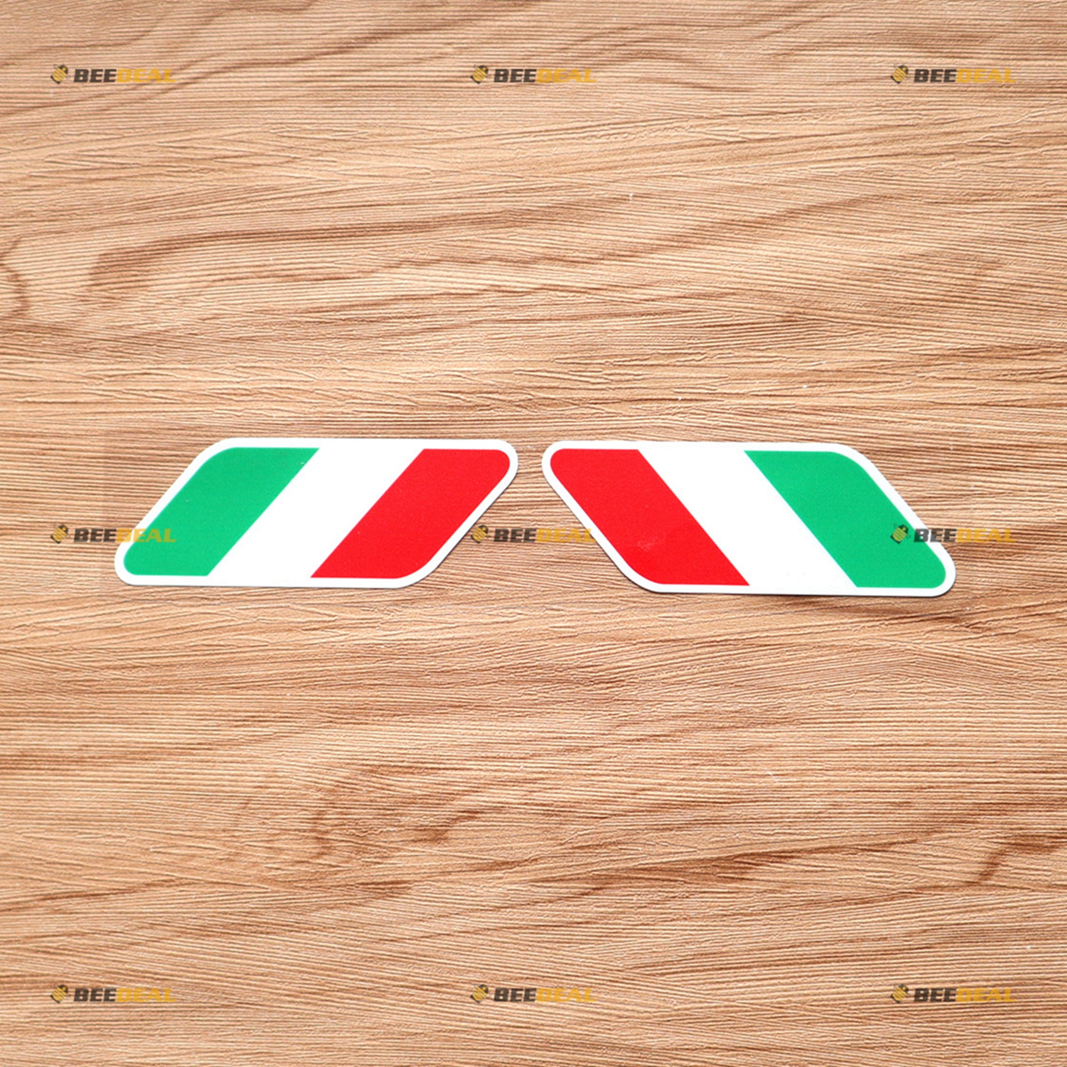 Italian Flag Stripes Italy Car Sticker Decal Vinyl Parallelogram - Pair ...