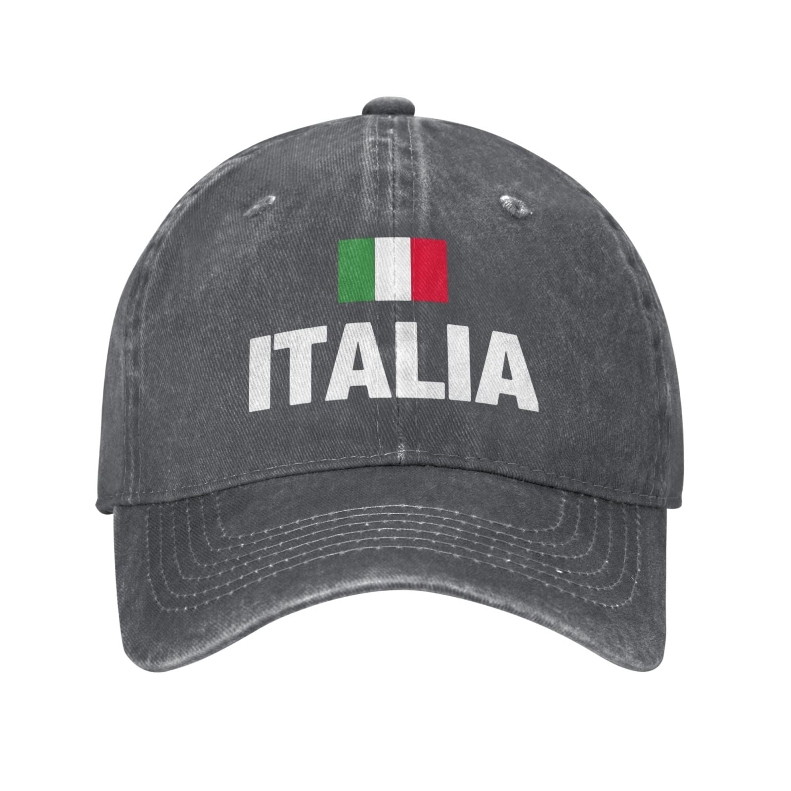 Italian Flag Unisex Denim Baseball Cap Adjustable Vintage Trucker Hat ...