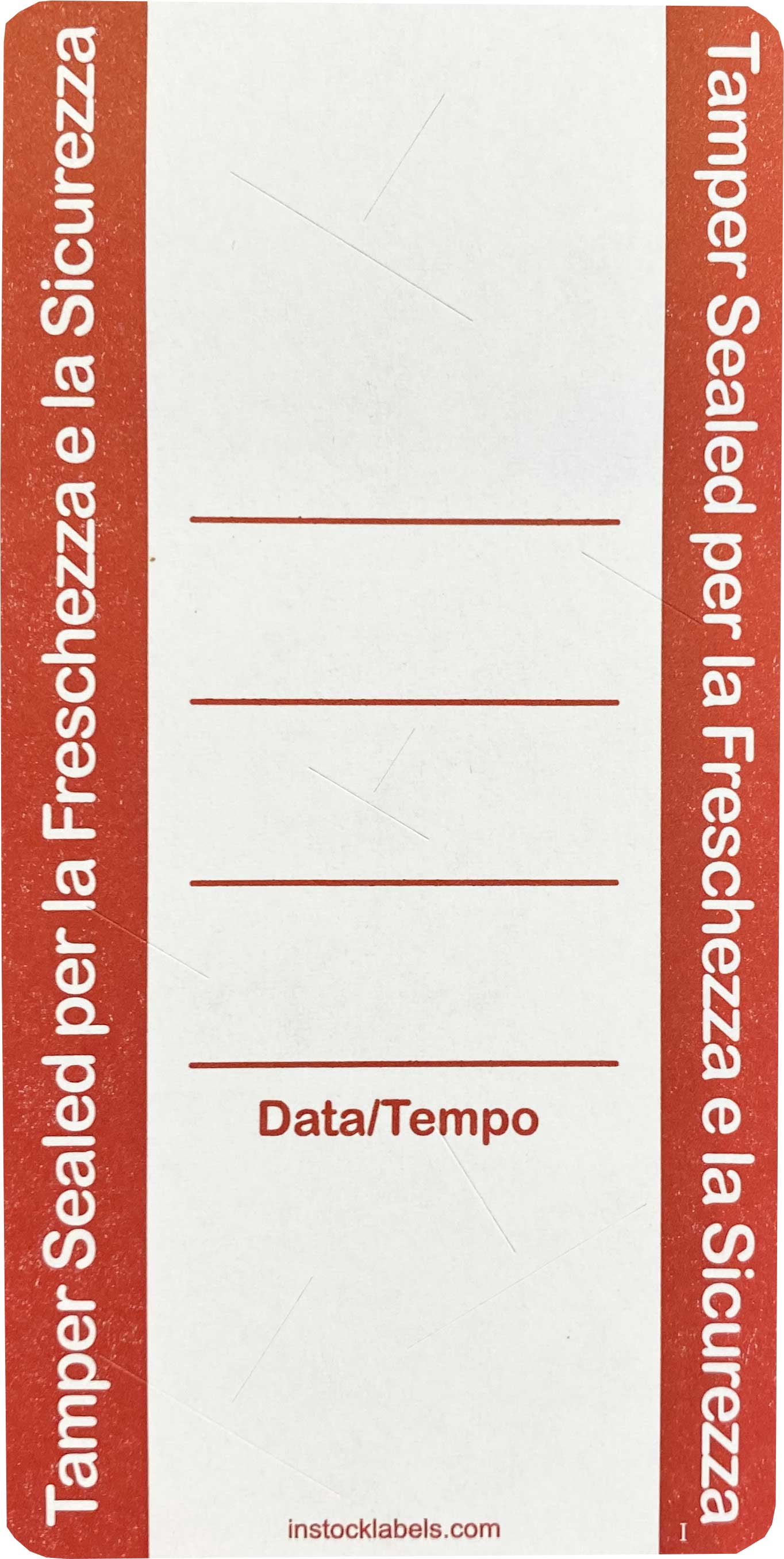 Italian - Food Delivery Tamper Evident Stickers | 2 x 4" Inches Wide ...