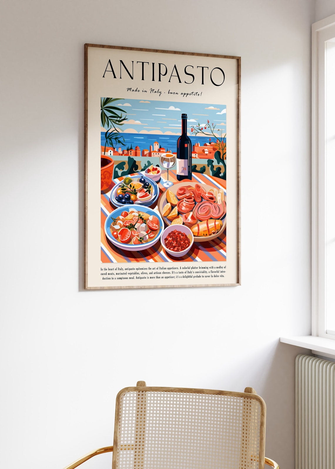 Italian Food Poster, Antipasto Food Print, Italy Food Poster, Kitchen ...