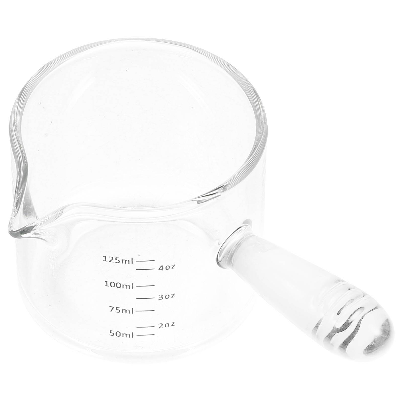 Glass Coffee Measuring Cup with Handle and Spout 1 Set Milk Pitcher ...